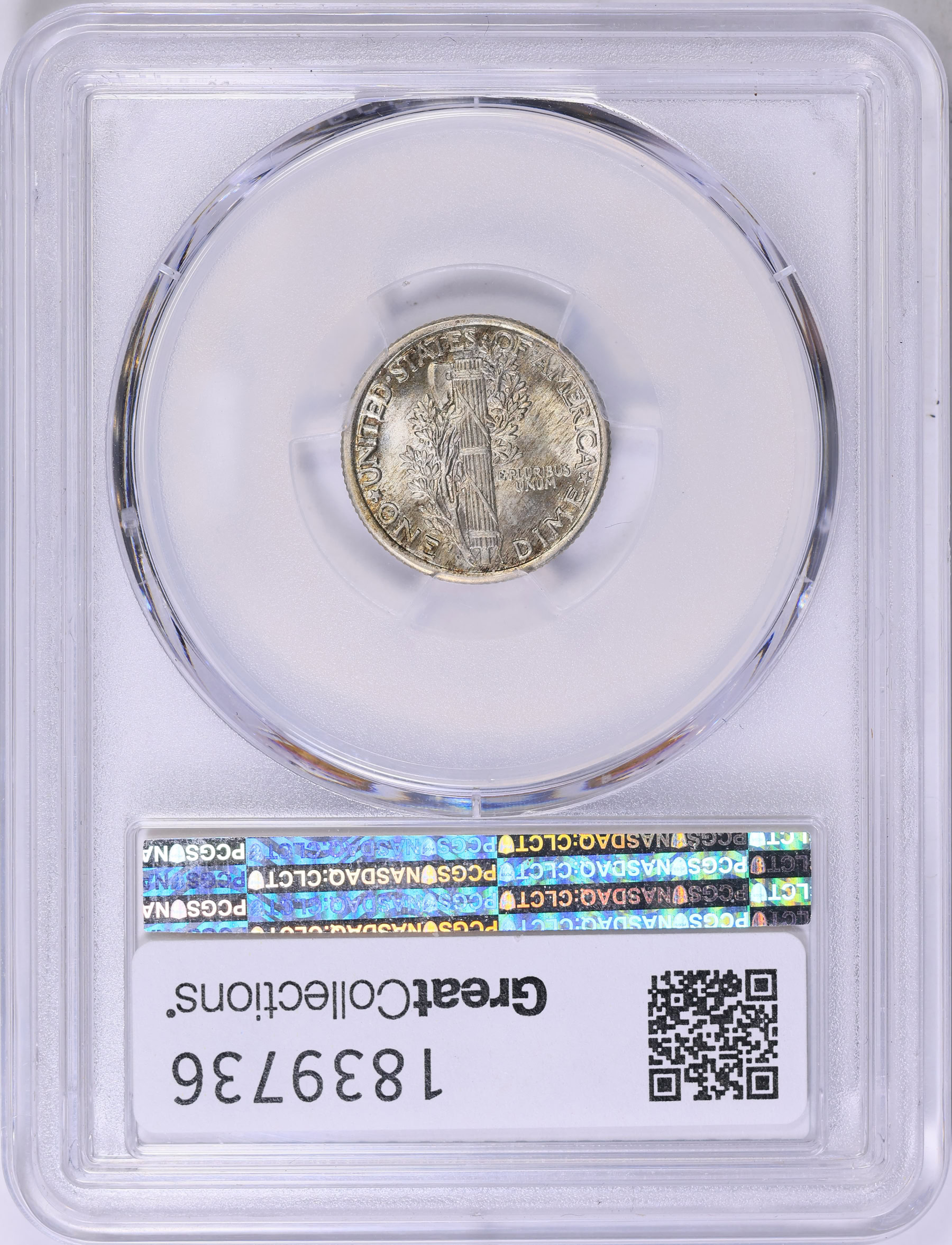 1917 Mercury Dime PCGS MS-63 FB (Item 1839736) | GreatCollections Coin Auctions