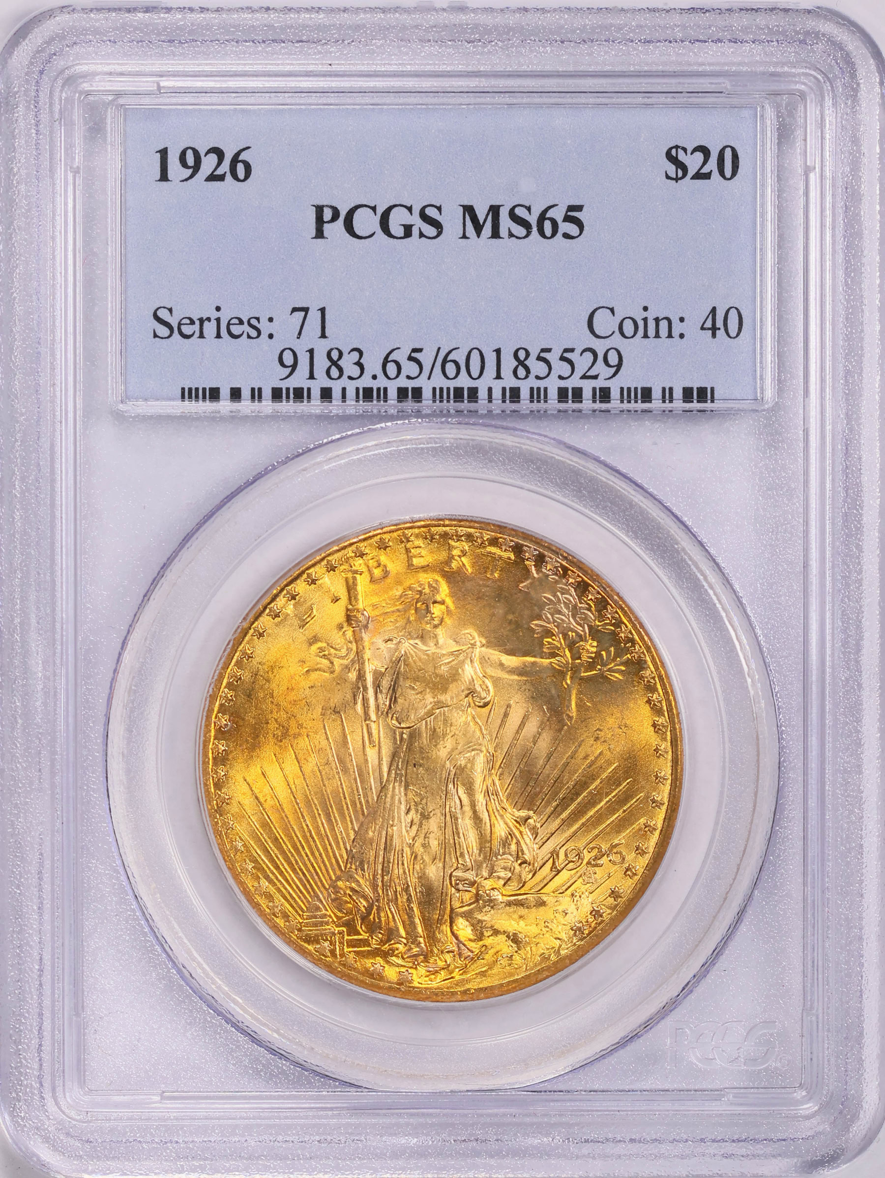 1926 Saint-Gaudens Gold Double Eagle PCGS MS-65 (Item 1839785) | GreatCollections Coin Auctions