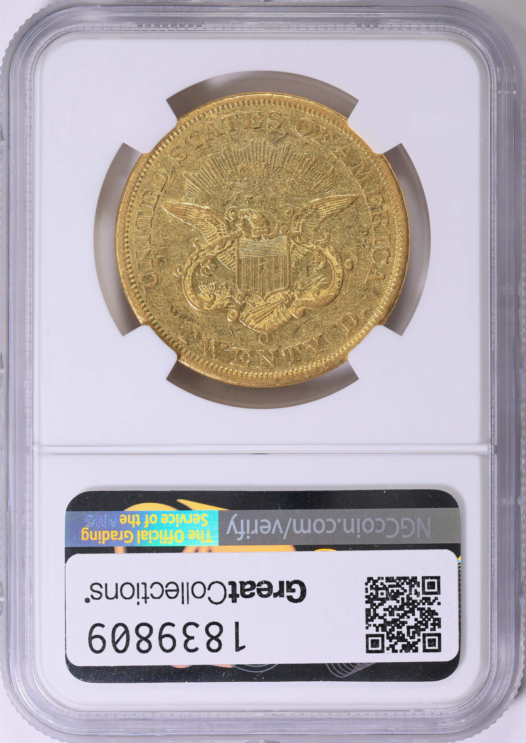 1850-O Liberty Gold Double Eagle NGC AU-53 (Item 1839809) | GreatCollections Coin Auctions