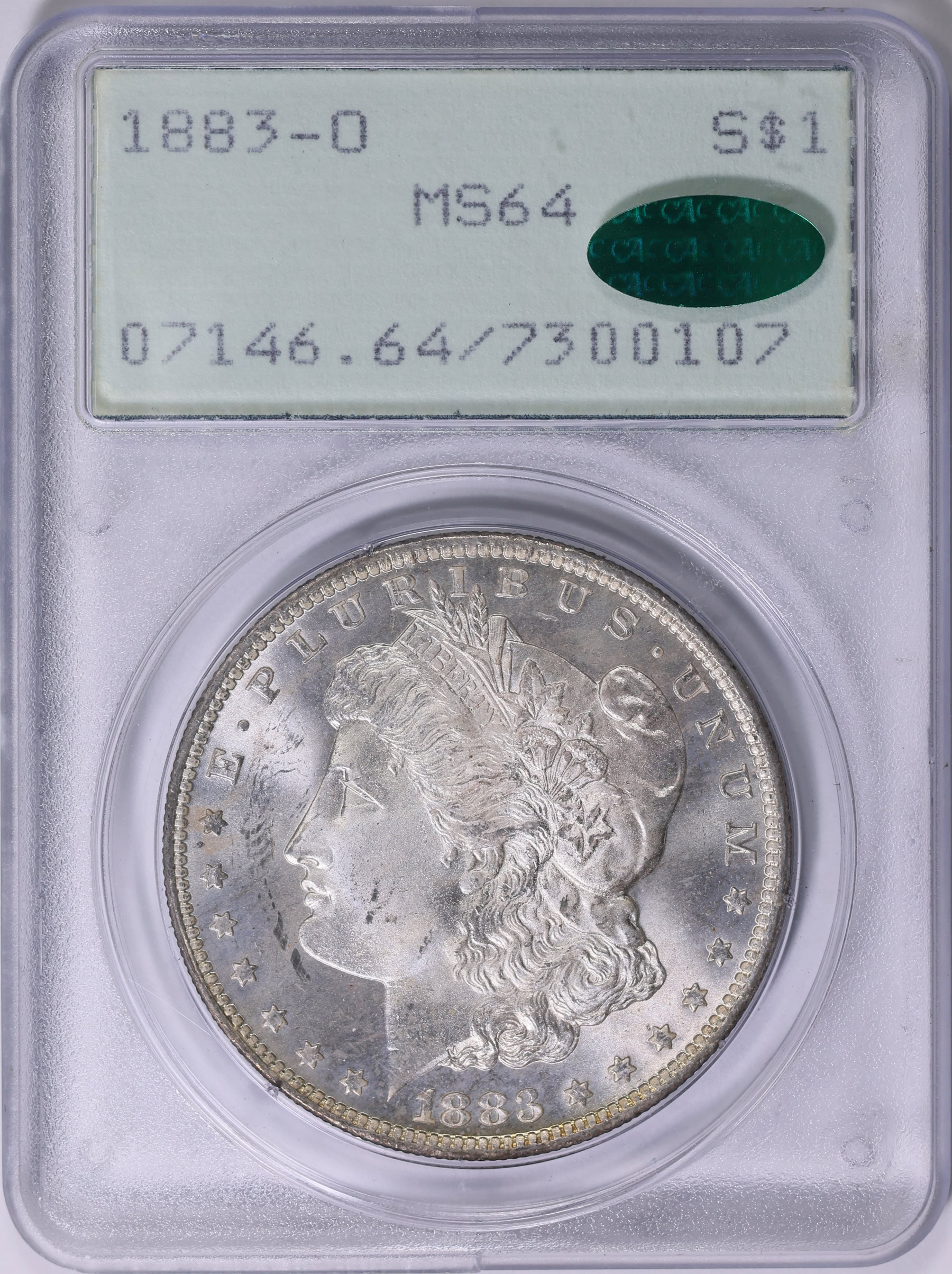 1883-O Morgan Silver Dollar PCGS MS-64 (CAC Green) OGH (1st Gen) (Item 1839818 ...