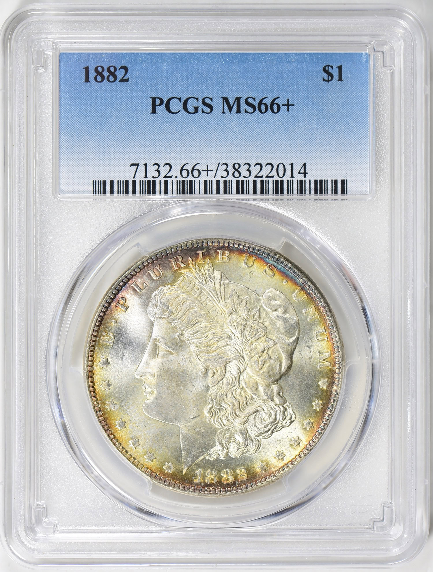 1882 Morgan Silver Dollar PCGS MS-66+ (Toned) (Item 1839831) | GreatCollections Coin Auctions