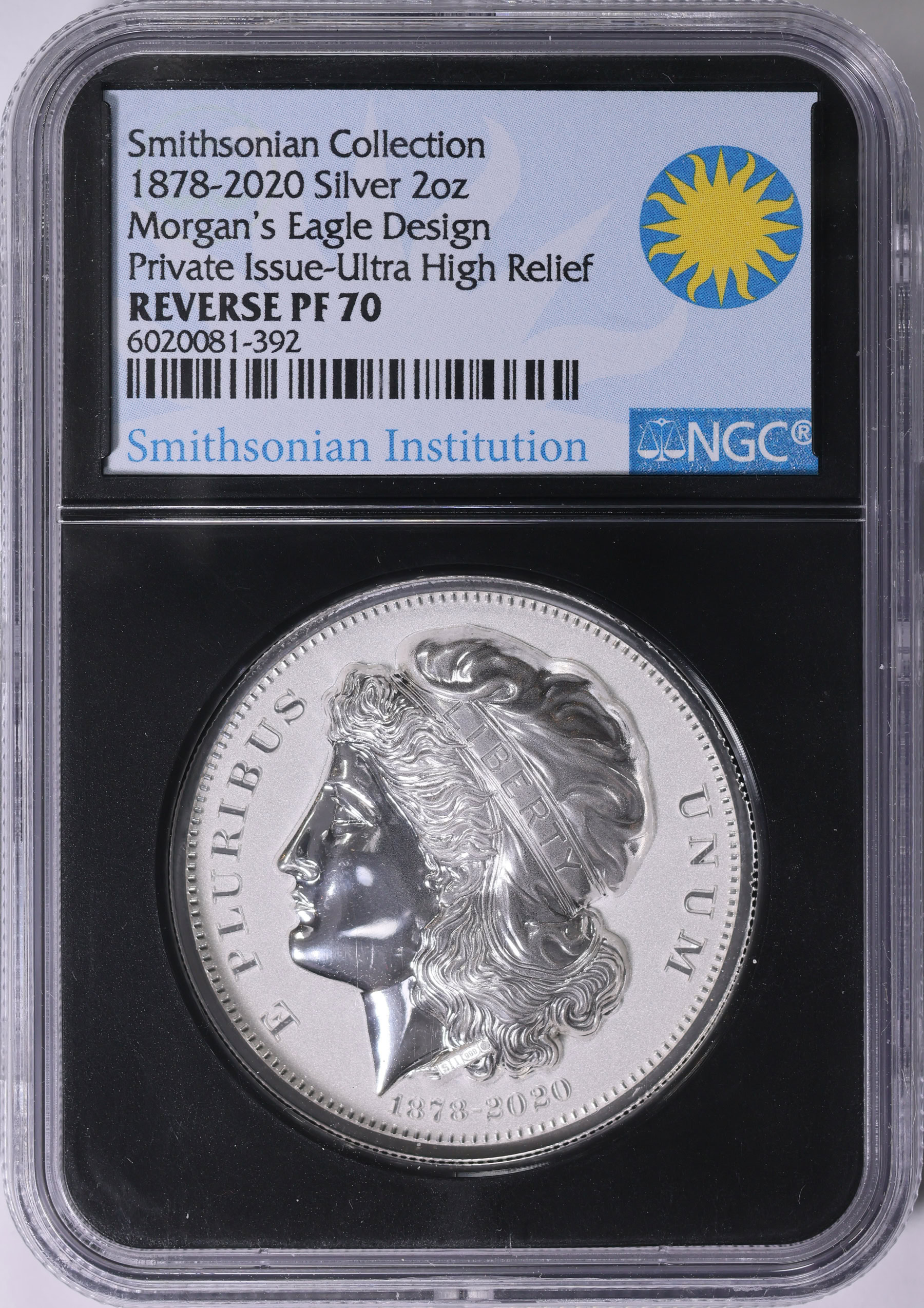 1878-2020 Silver 2 oz. Morgan's Eagle Design Private Issue Ultra High ...