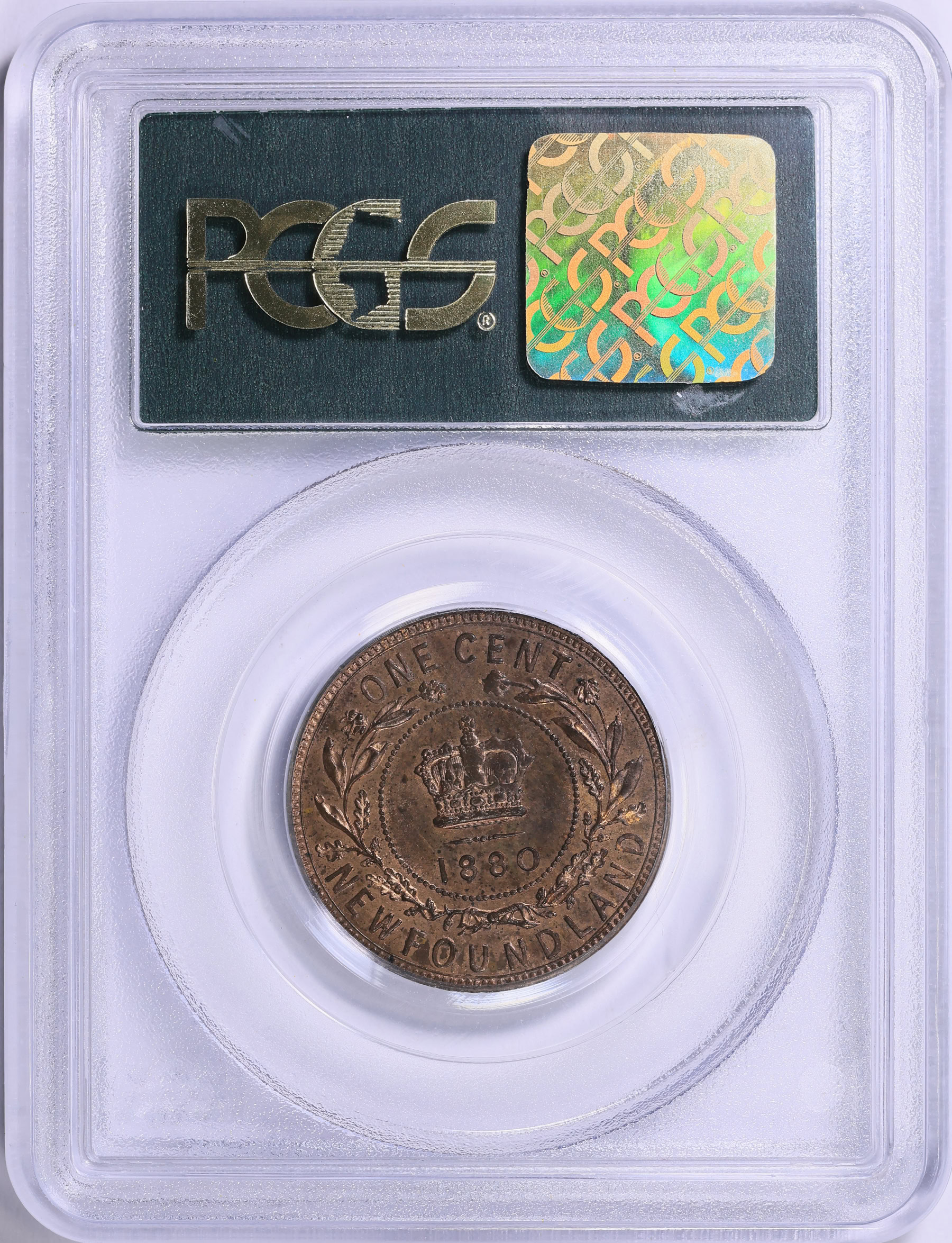 Canada - Newfoundland 1880 Cent Round 0, Even Date KM-1 PCGS MS-64 RB ...