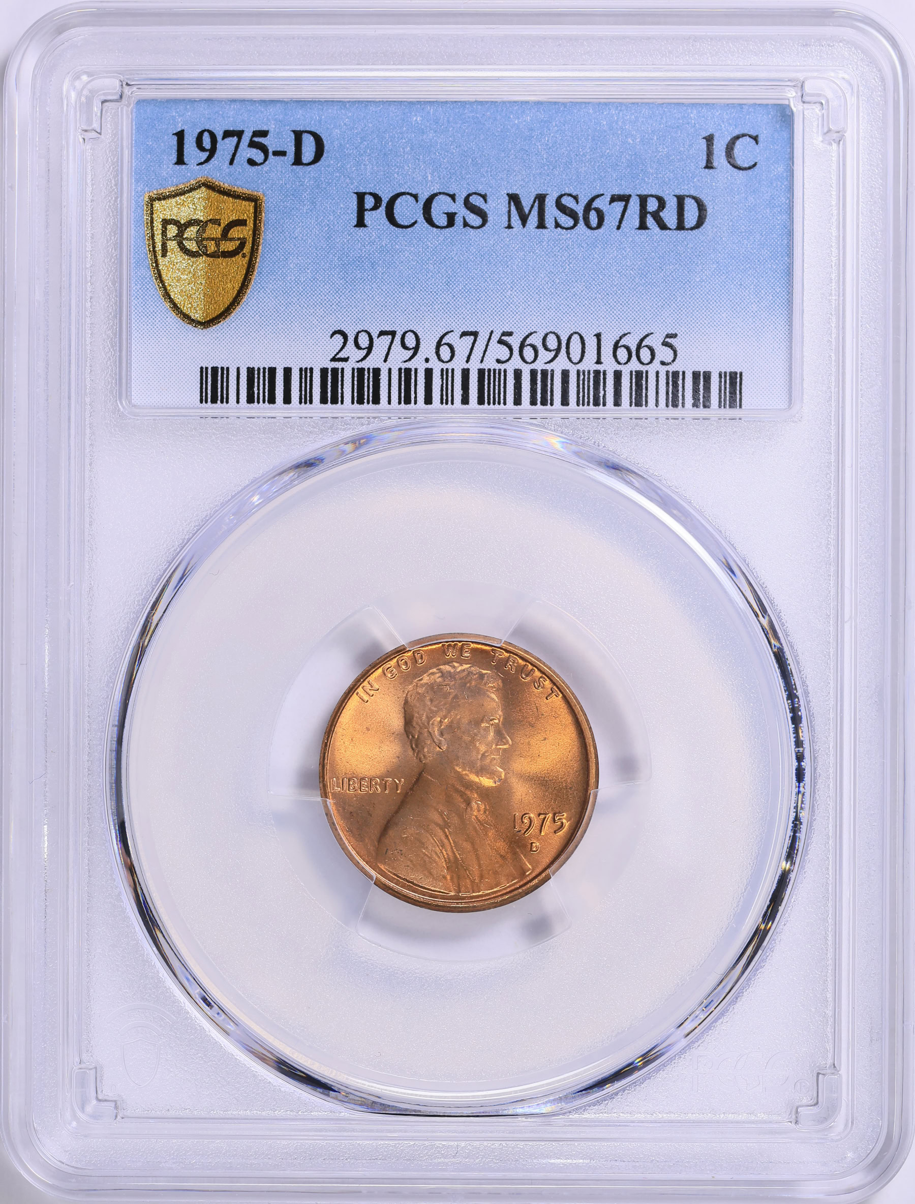 1975-D Lincoln Cent PCGS MS-67 RD (Item 1839944) | GreatCollections Coin Auctions