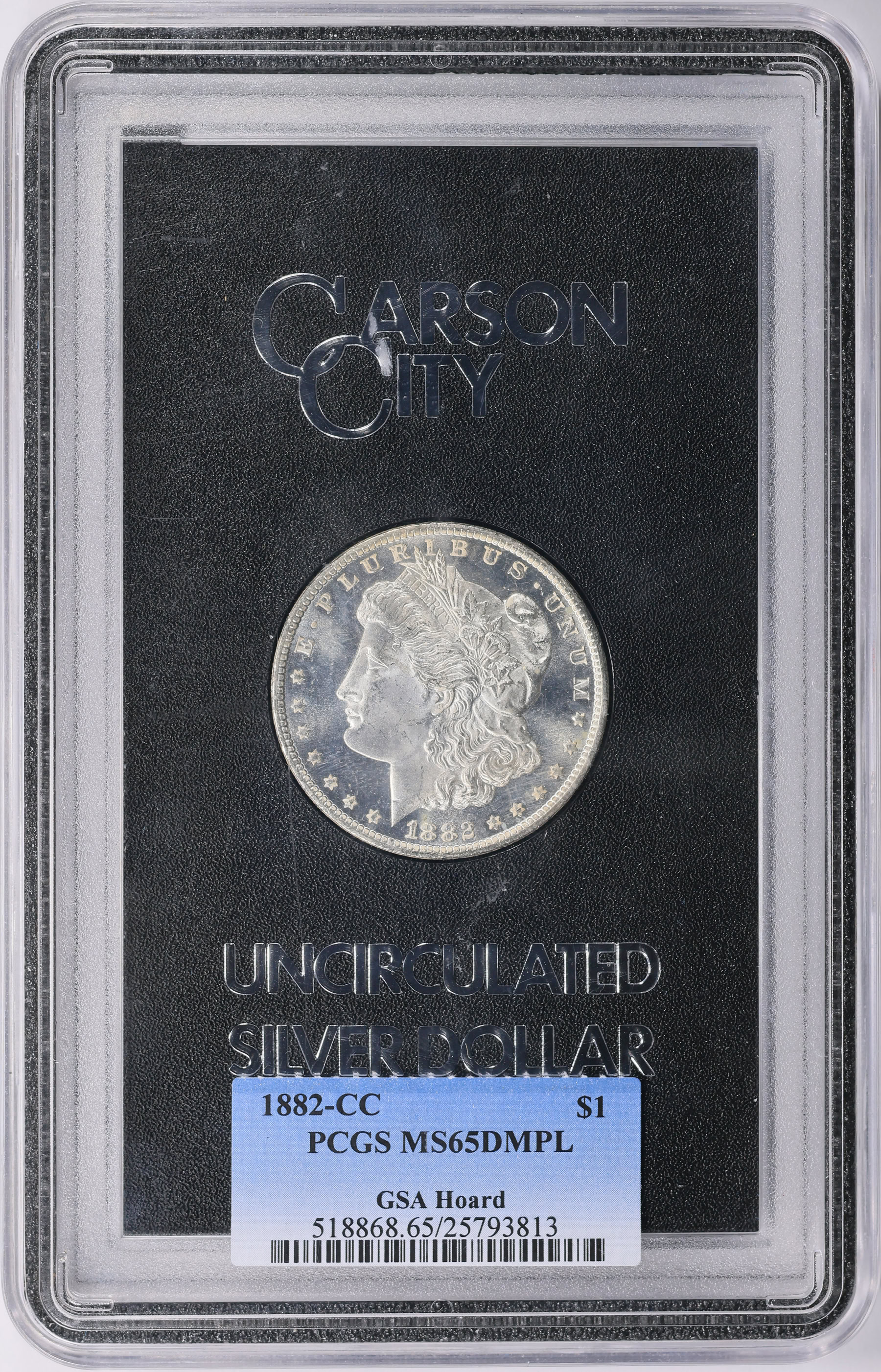 1882-CC Morgan Silver Dollar GSA Hoard PCGS MS-65 DMPL (GSA Holder) (Item 1839949 ...