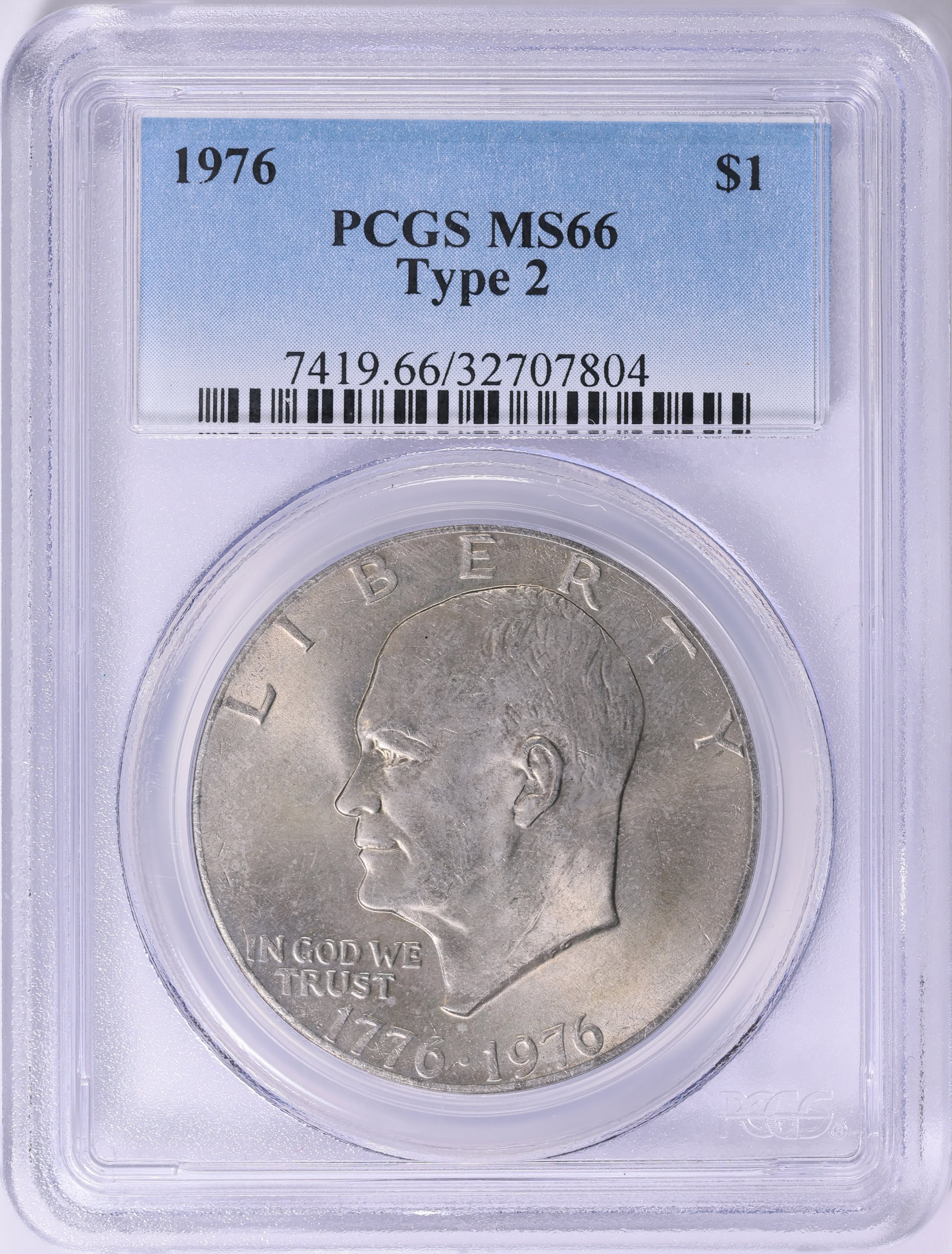 1976 Eisenhower Dollar Type 2 PCGS MS-66 (Item 1839987) | GreatCollections Coin Auctions