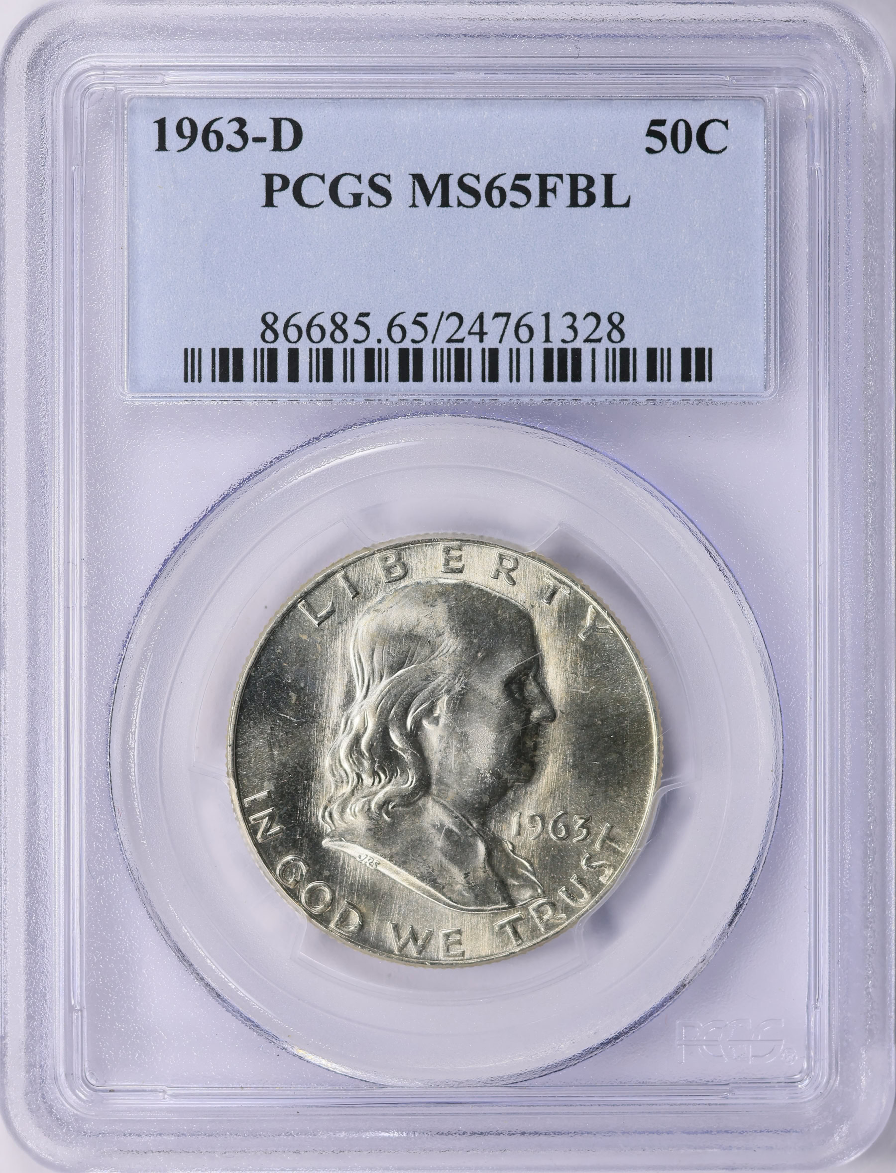 1963-D Franklin Half Dollar PCGS MS-65 FBL (Item 1839992 ...
