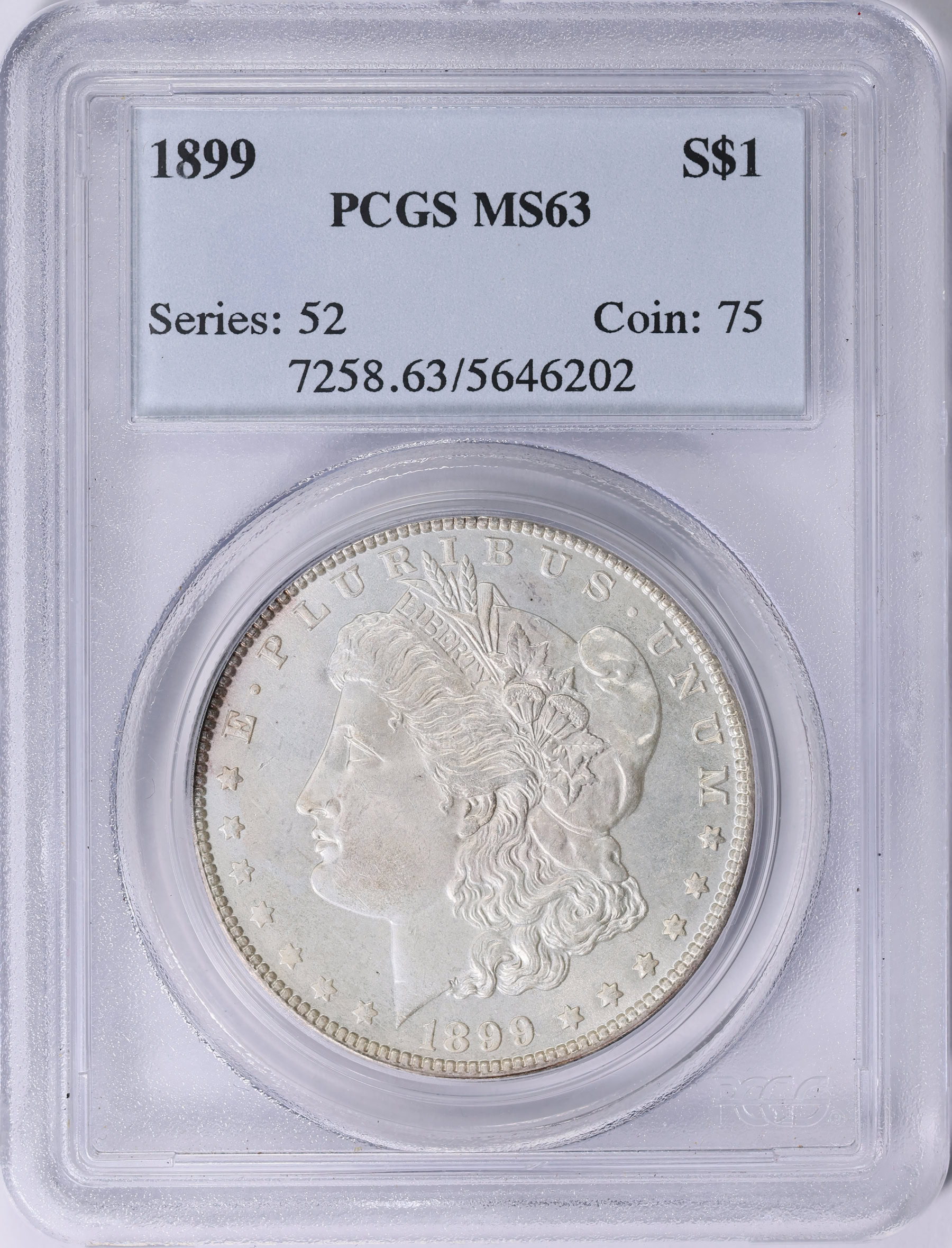 1899 Morgan Silver Dollar PCGS MS-63 (Item 1840060) | GreatCollections Coin Auctions
