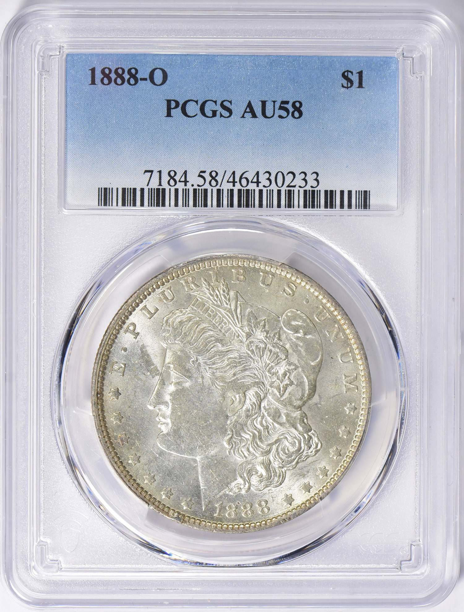 1888-O Morgan Silver Dollar PCGS AU-58 (Item 1840225) | GreatCollections Coin Auctions