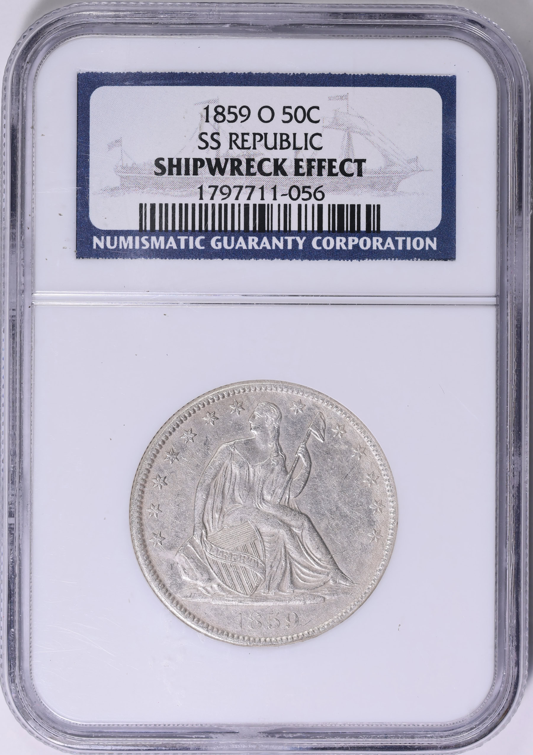 1859-O Seated Liberty Half Dollar Shipwreck S.S. Republic NGC Certified (Item 1840248 ...