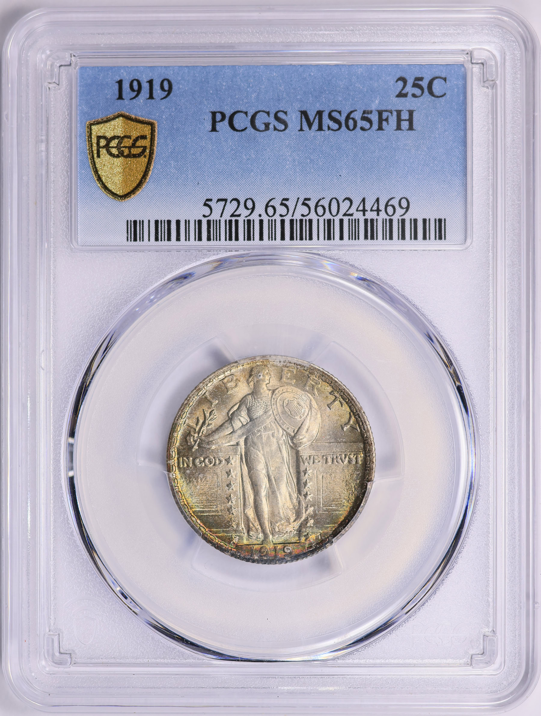 1919 Standing Liberty Quarter PCGS MS-65 FH (Toned) (Item 1840293) | GreatCollections Coin Auctions