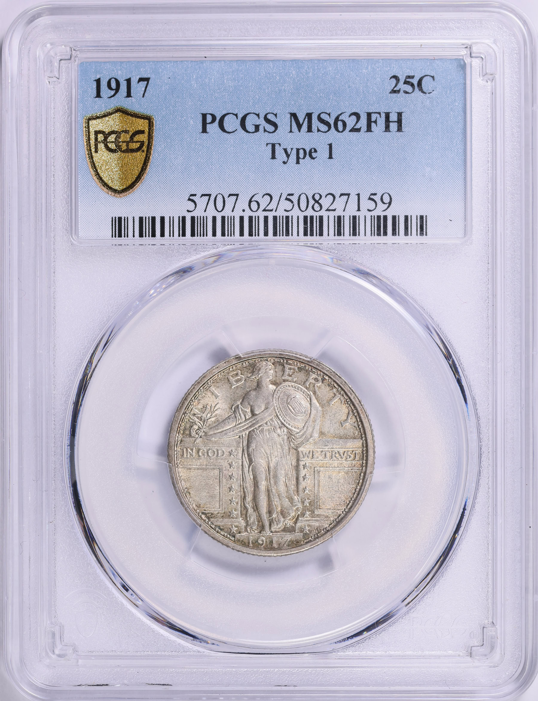 1917 Standing Liberty Quarter Type 1 PCGS MS-62 FH (Item 1840346 ...