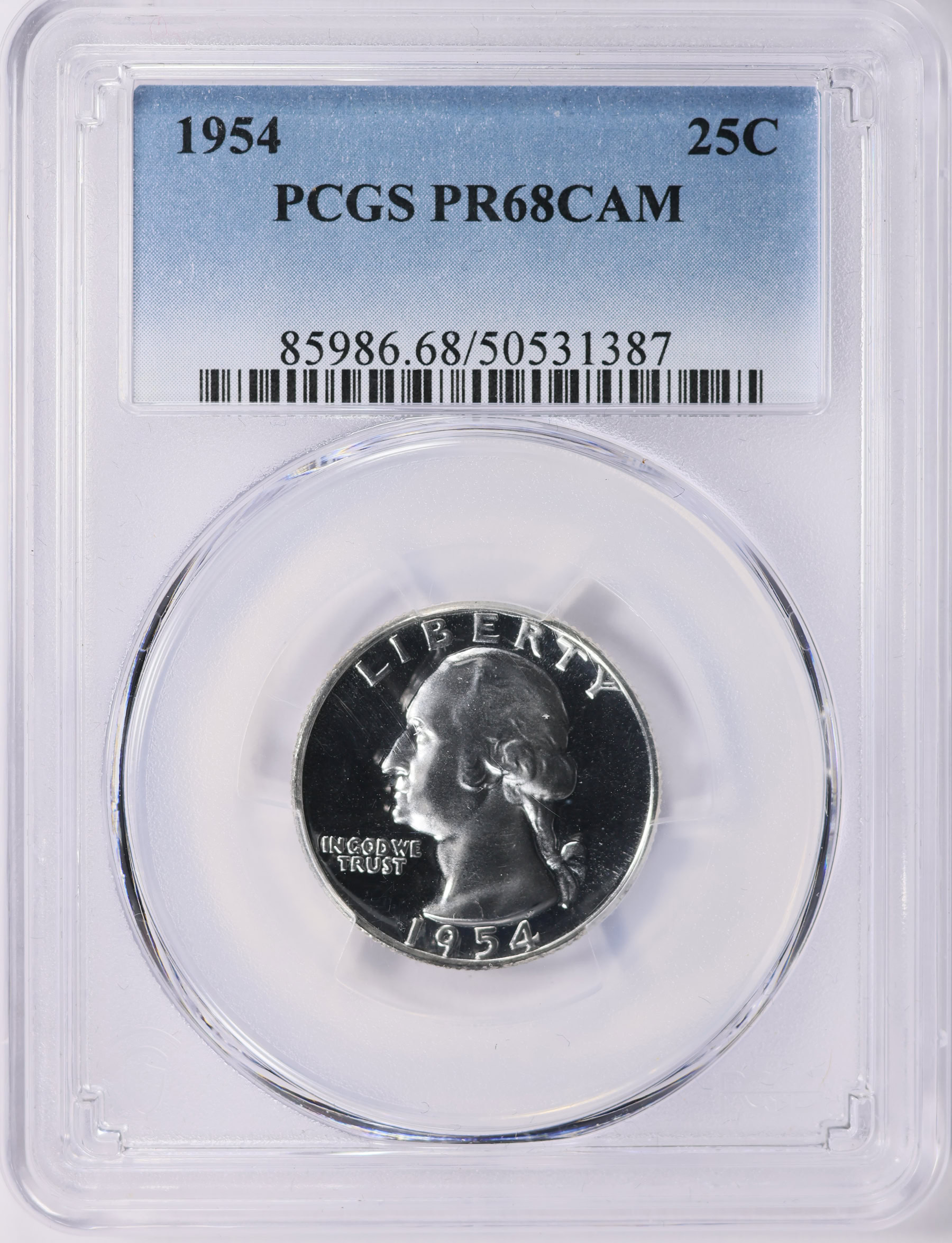 1954 Washington Quarter PCGS Proof-68 CAMEO (Item 1840415) | GreatCollections Coin Auctions