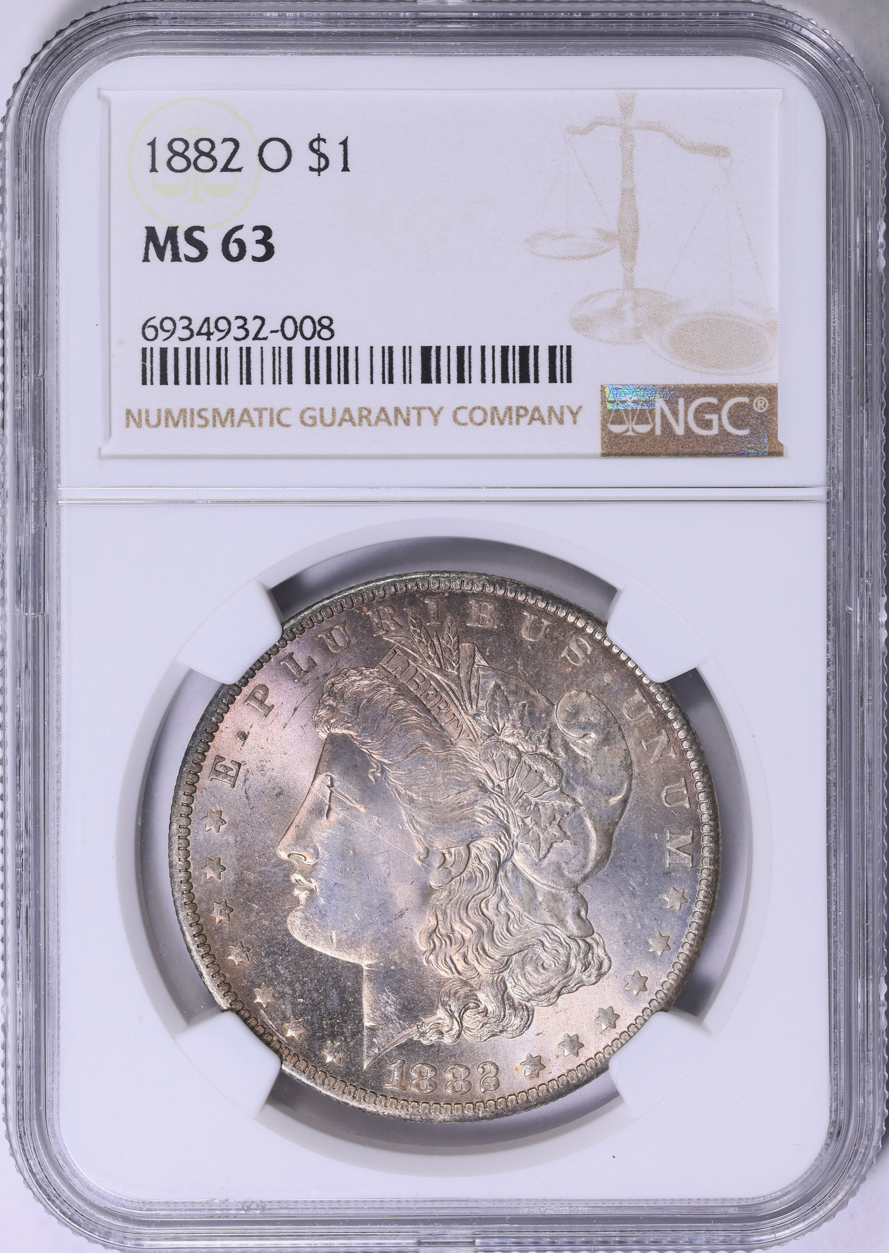 1882-O Morgan Silver Dollar NGC MS-63 (Toned) (Item 1840448) | GreatCollections Coin Auctions