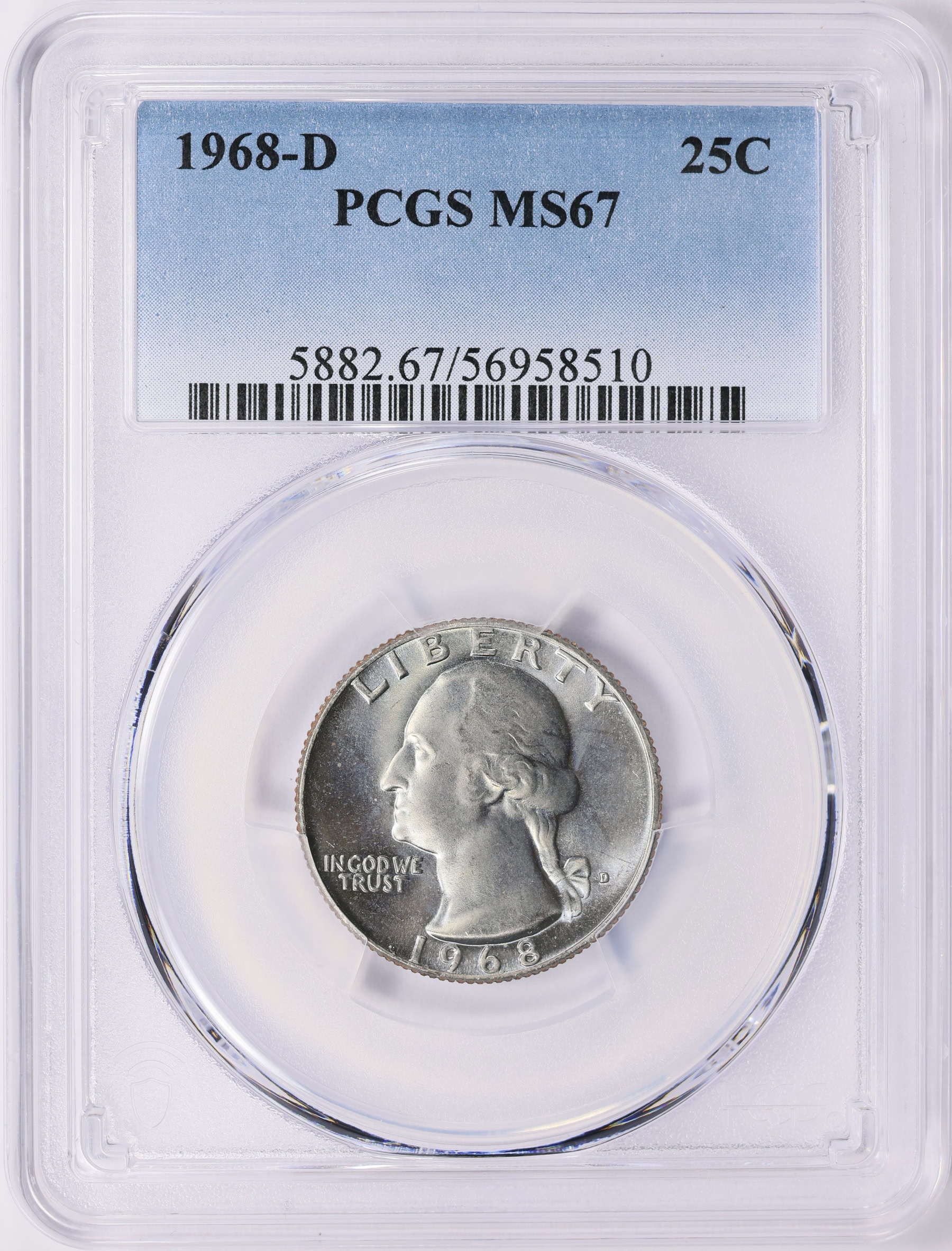 1968-D Washington Quarter PCGS MS-67 (Item 1840927) | GreatCollections ...