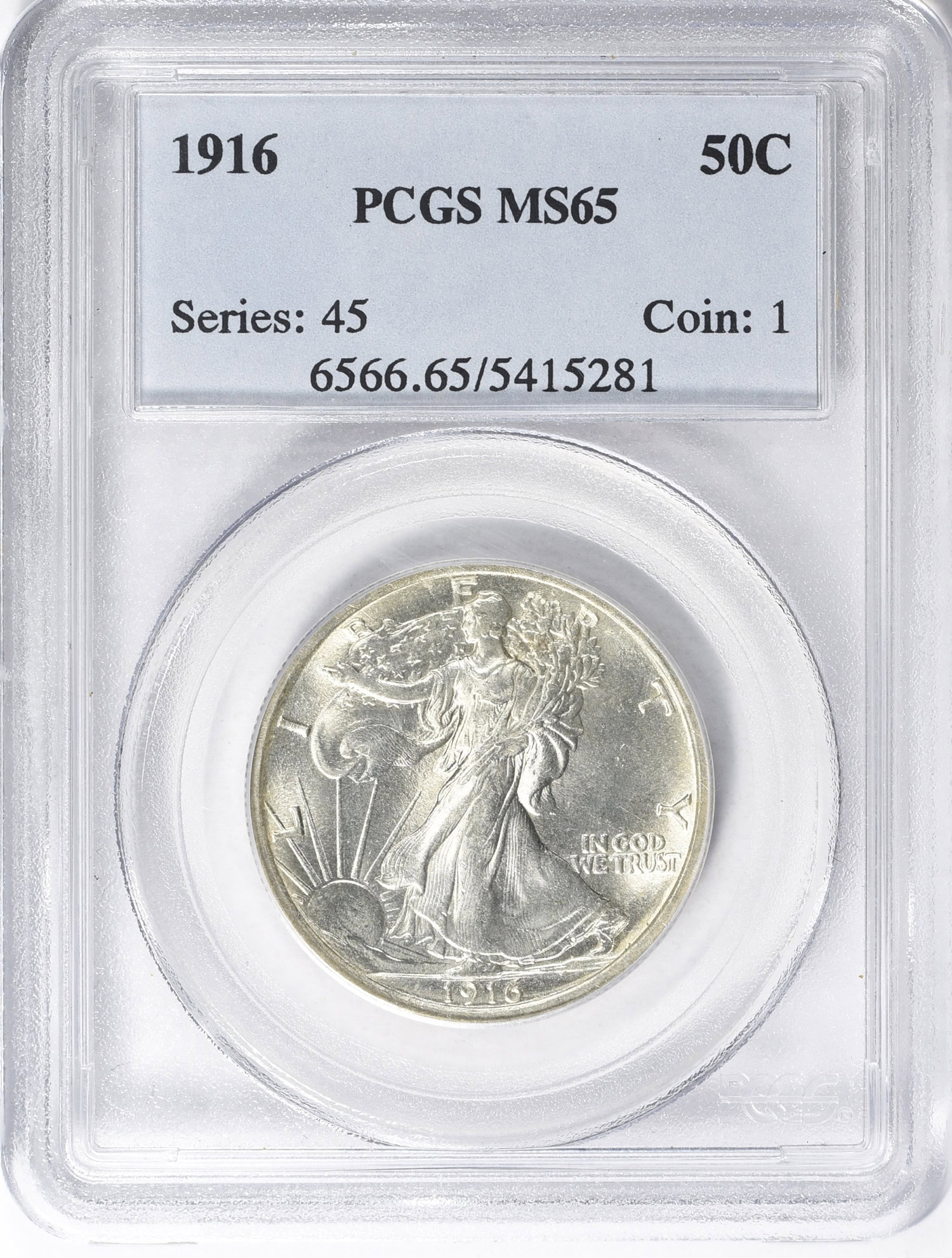 1916 Walking Liberty Half Dollar PCGS MS-65 (Item 1841103 ...