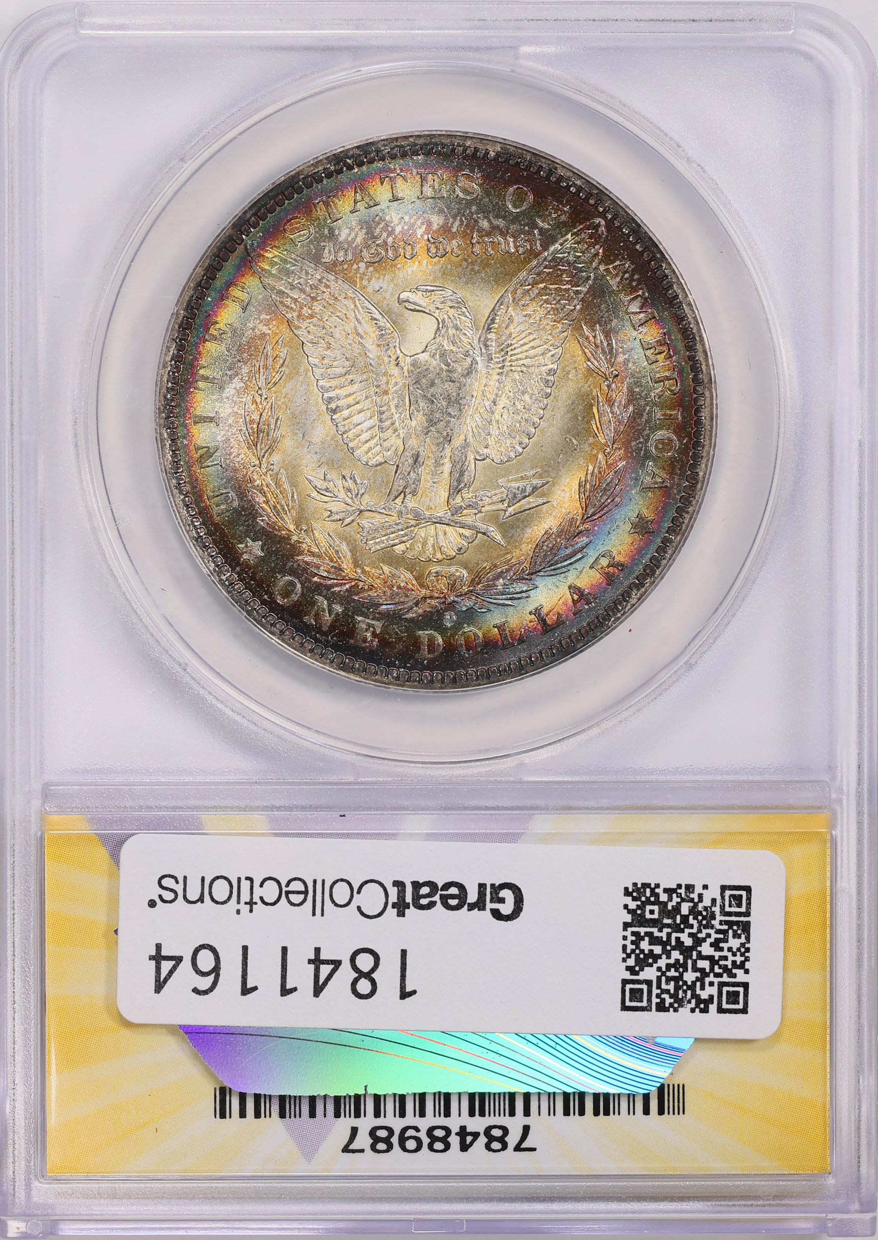 1884-O Morgan Silver Dollar ANACS MS-63 (Toned) (Item 1841164) | GreatCollections Coin Auctions