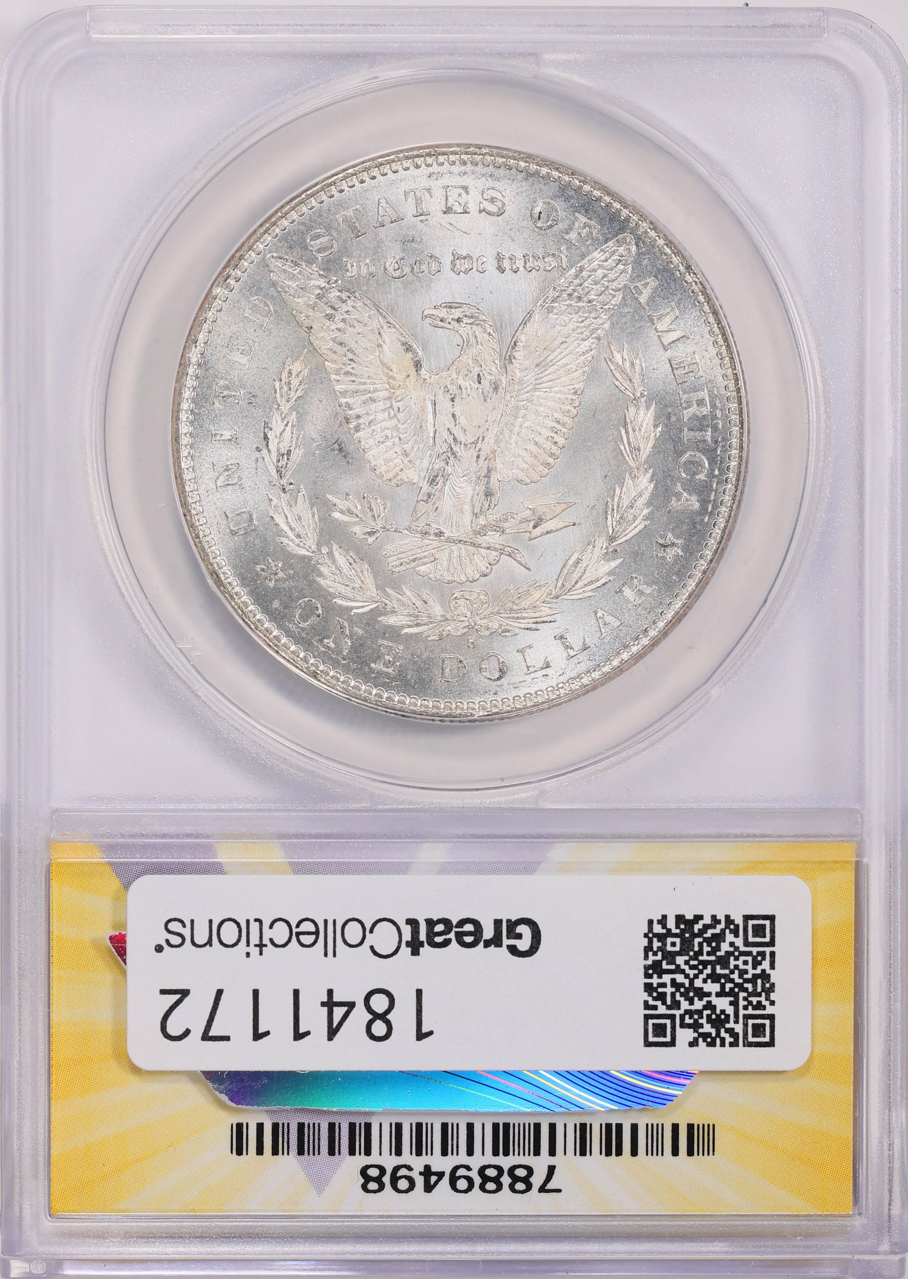 1878-S Morgan Silver Dollar ANACS MS-63 (Toned) (Item 1841172) | GreatCollections Coin Auctions