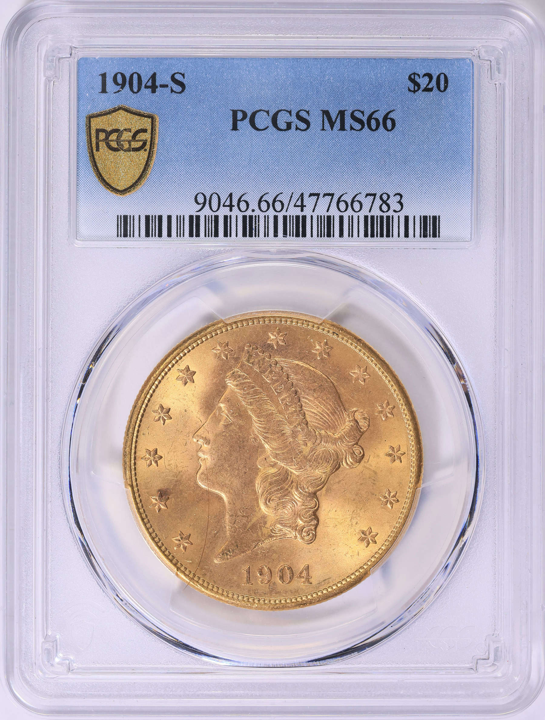 1904-S Liberty Gold Double Eagle PCGS MS-66 (Item 1841194) | GreatCollections Coin Auctions