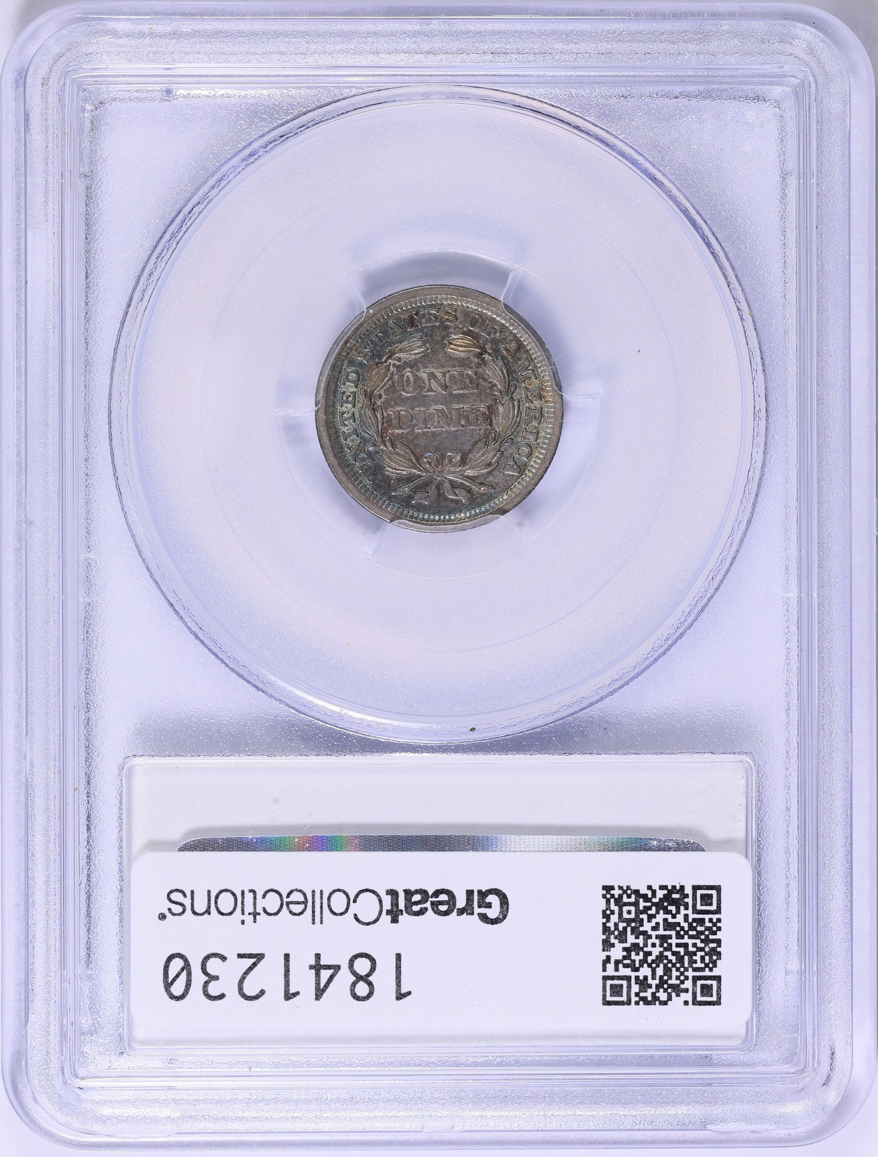 1841 Seated Liberty Dime PCGS XF-40 (CAC Green) (Toned) (Item 1841230) | GreatCollections Coin ...