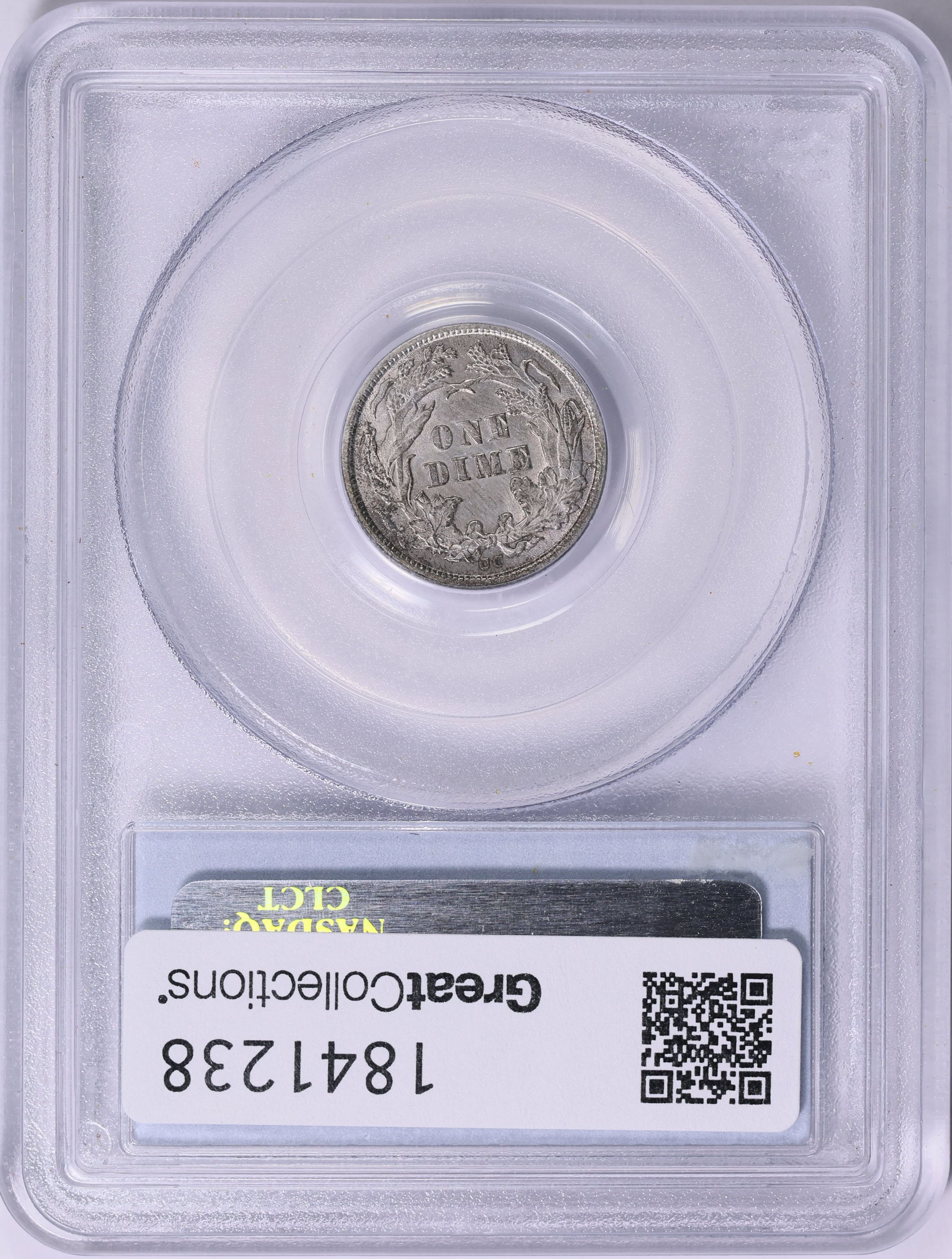 1876-CC Seated Liberty Dime PCGS AU-58 (CAC Green) (Item 1841238) | GreatCollections Coin Auctions