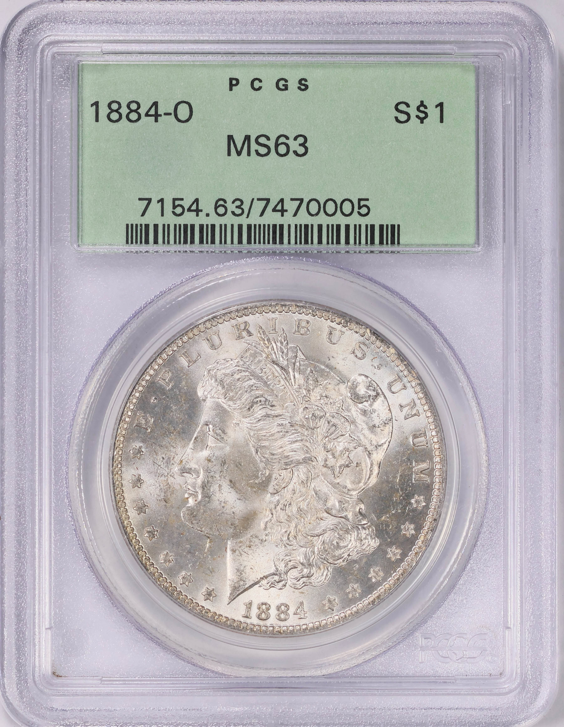 1884-O Morgan Silver Dollar PCGS MS-63 OGH (Item 1841252) | GreatCollections Coin Auctions