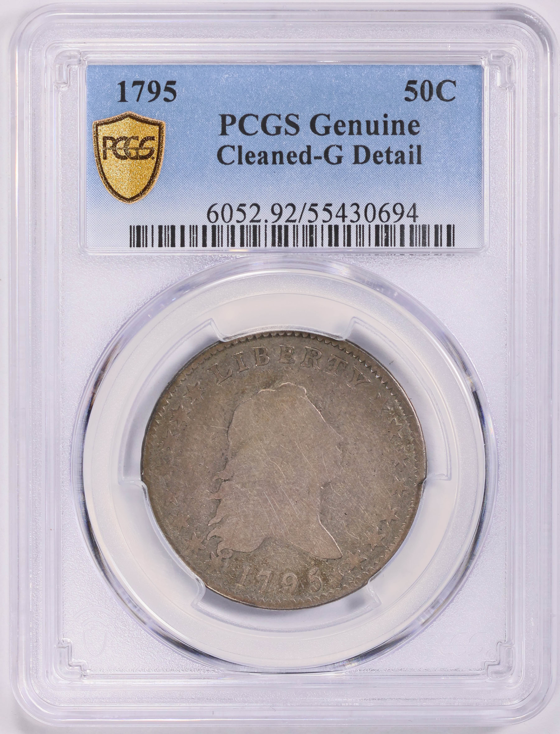 1795 Flowing Hair Half Dollar PCGS Genuine Good Details (Item 1841263) | GreatCollections Coin ...