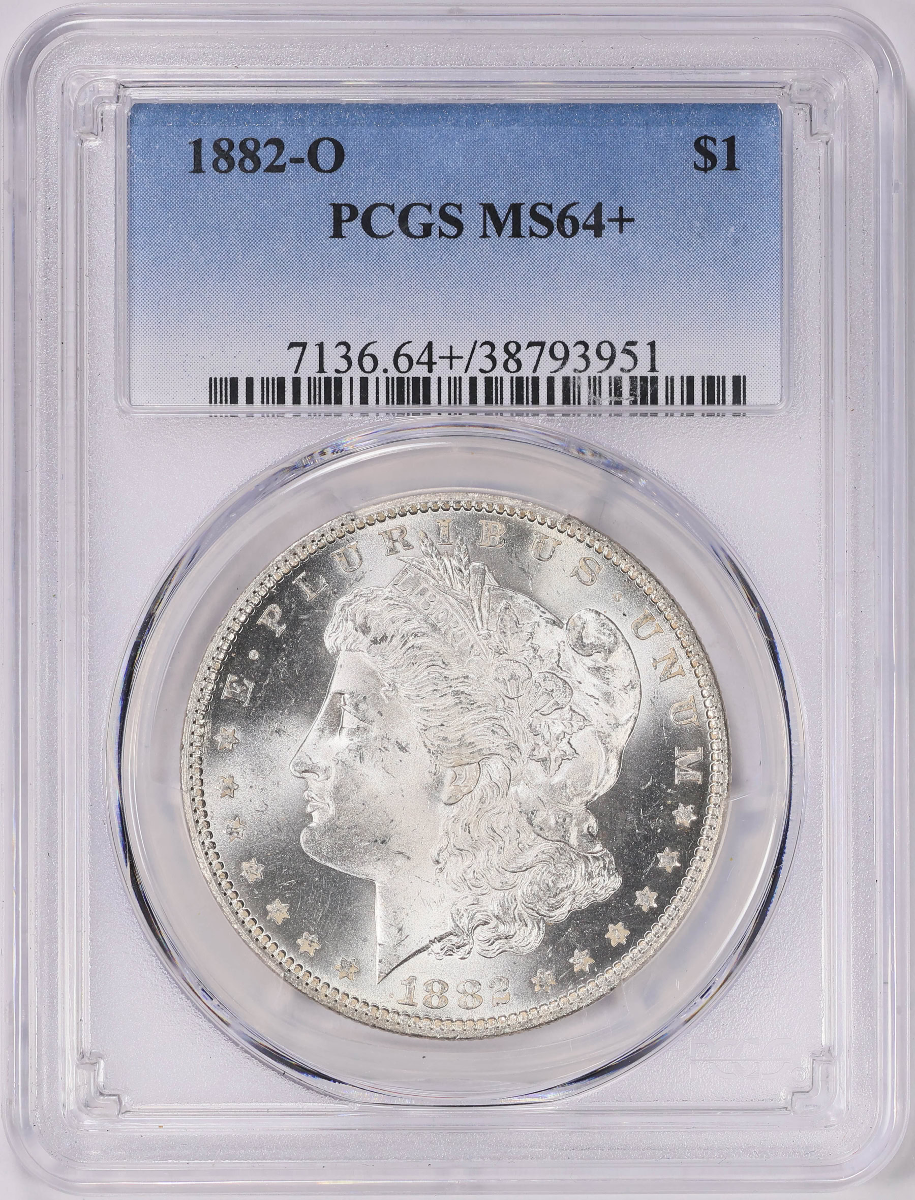 1882-O Morgan Silver Dollar PCGS MS-64+ (Item 1841265) | GreatCollections Coin Auctions