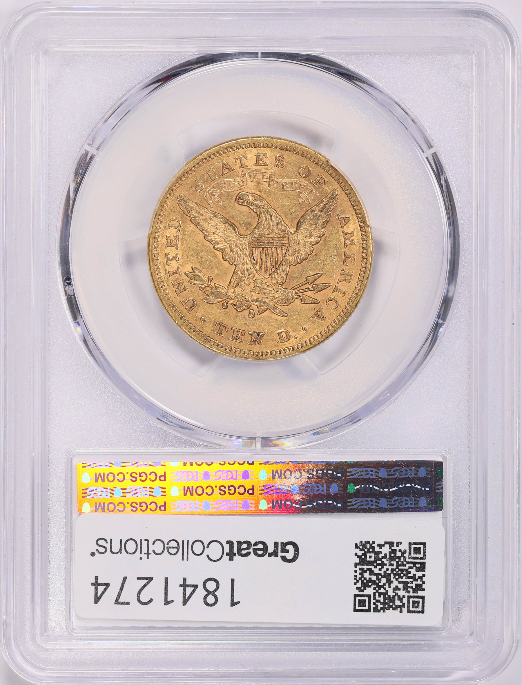 1877-S Liberty Gold Eagle PCGS AU-55 (CAC Green) (Item 1841274) | GreatCollections Coin Auctions