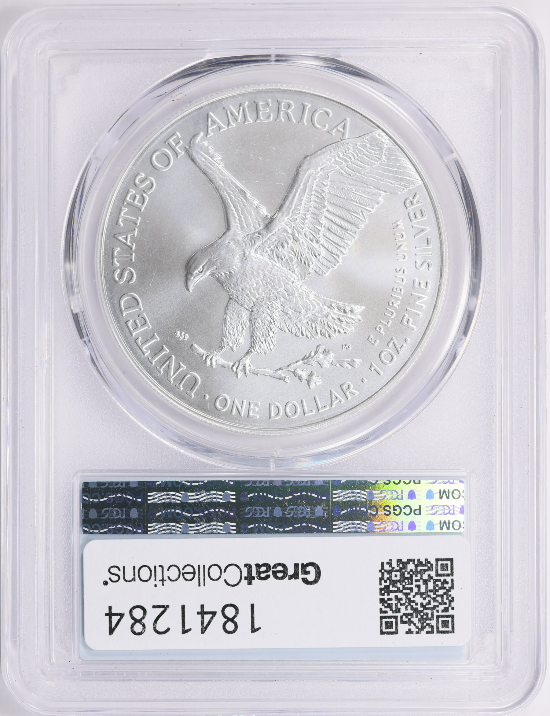 2024-(W) $1 Silver Eagle Struck at West Point First Strike PCGS MS-70 | PCGS Cert #49077669 ...