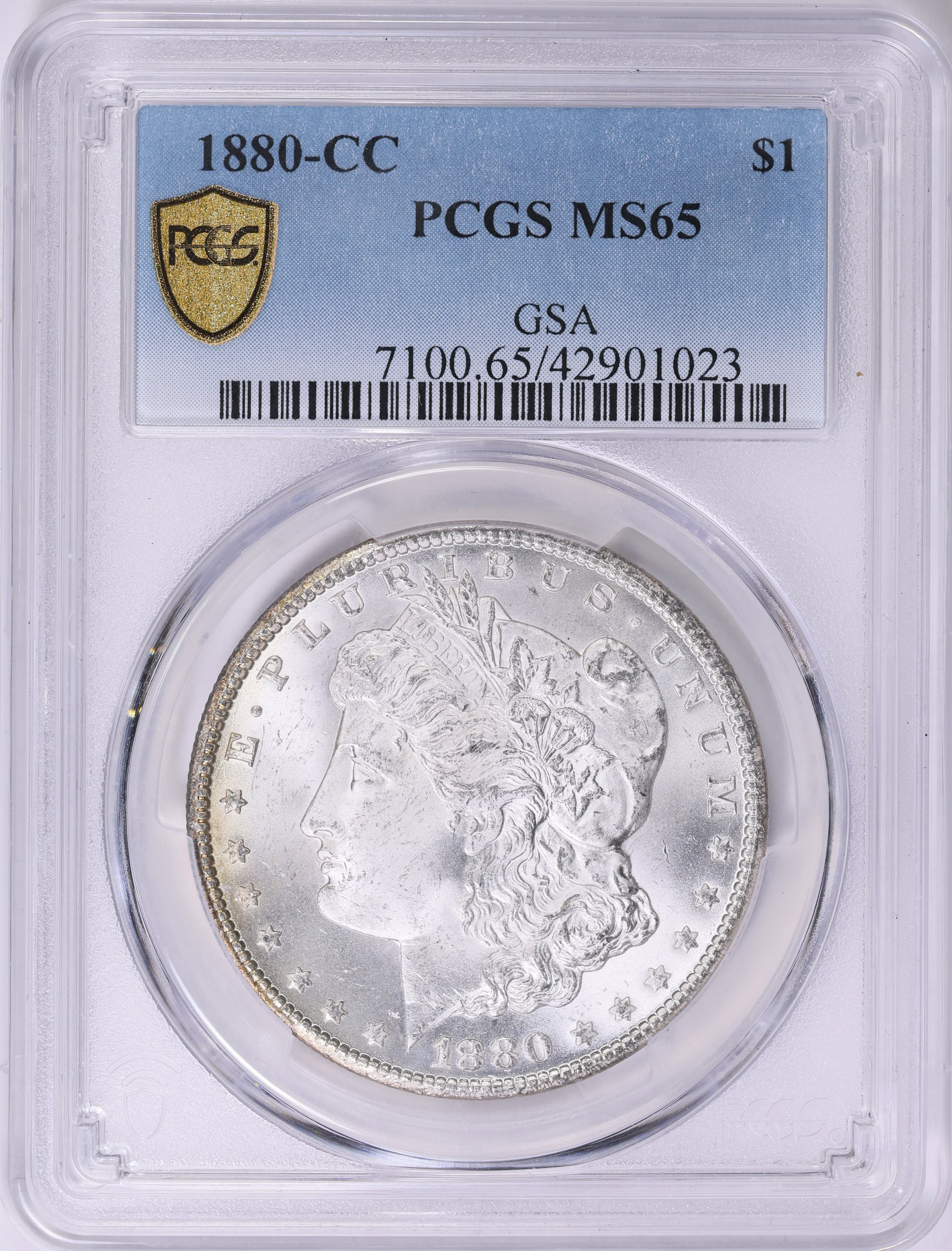 1880-CC Morgan Silver Dollar PCGS MS-65 (GSA) (Toned) (Item 1841307) | GreatCollections Coin ...