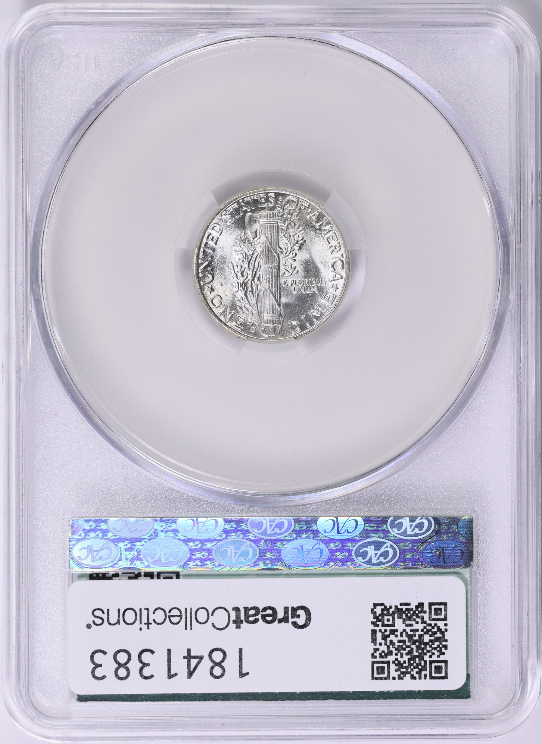 1945-D Mercury Dime CACG MS-65 (Item 1841383) | GreatCollections Coin ...