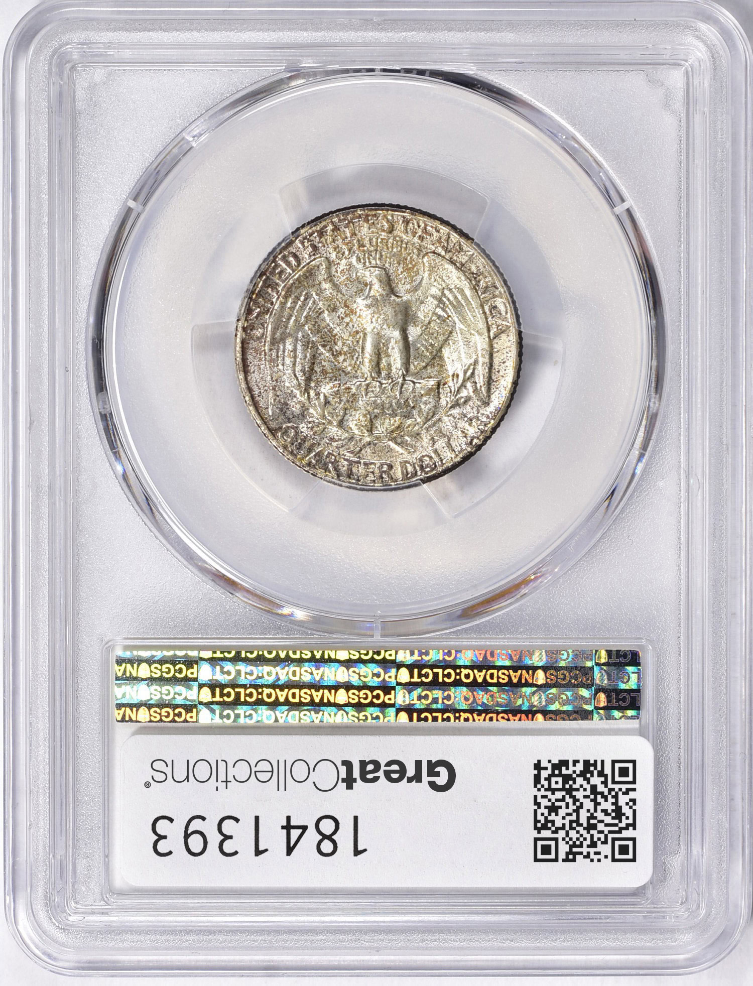 1953 Washington Quarter PCGS MS-66+ (CAC Green) (Toned) (Item 1841393) | GreatCollections Coin ...