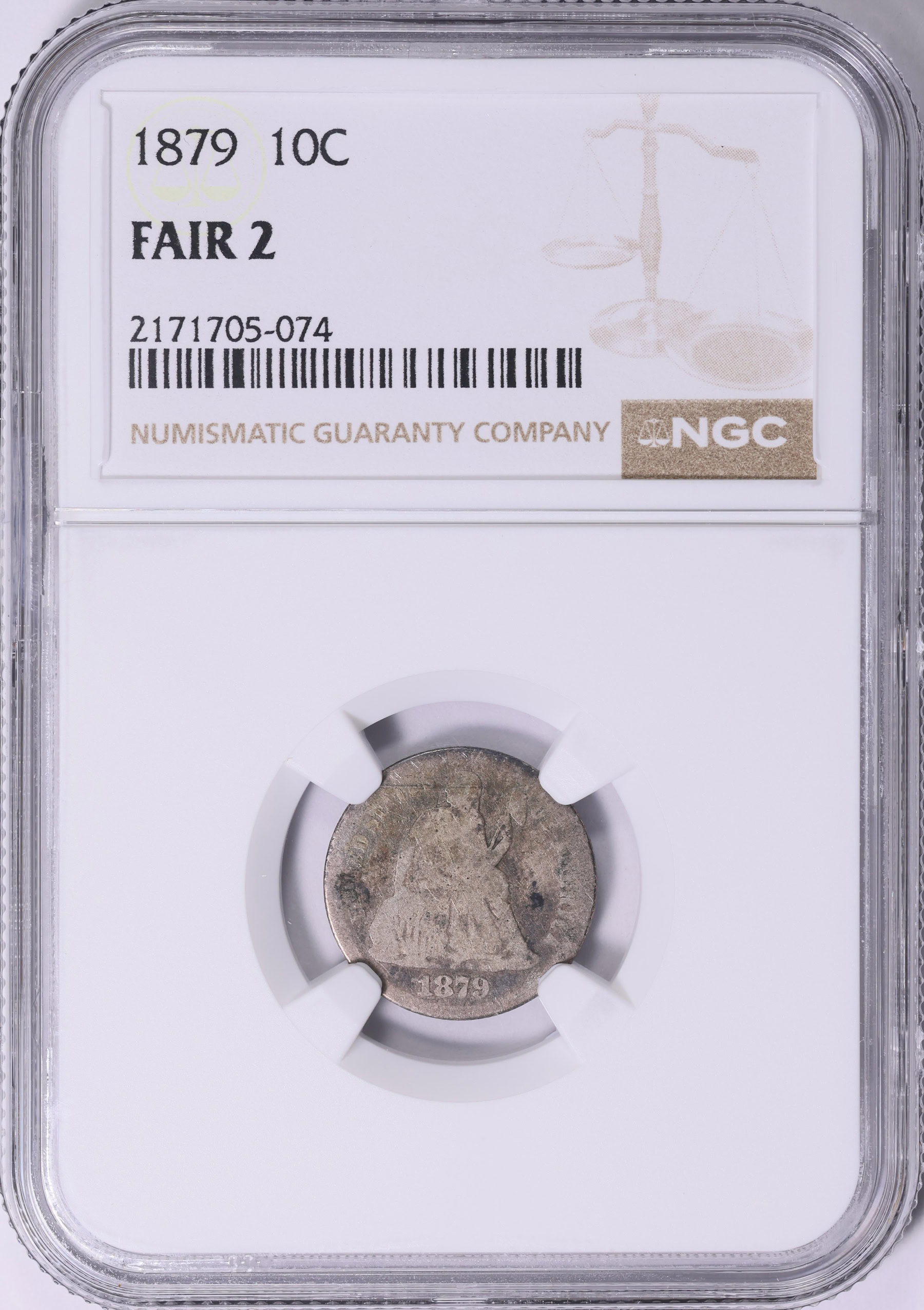 1879 Seated Liberty Dime NGC FR-02 (Item 1841573) | GreatCollections ...
