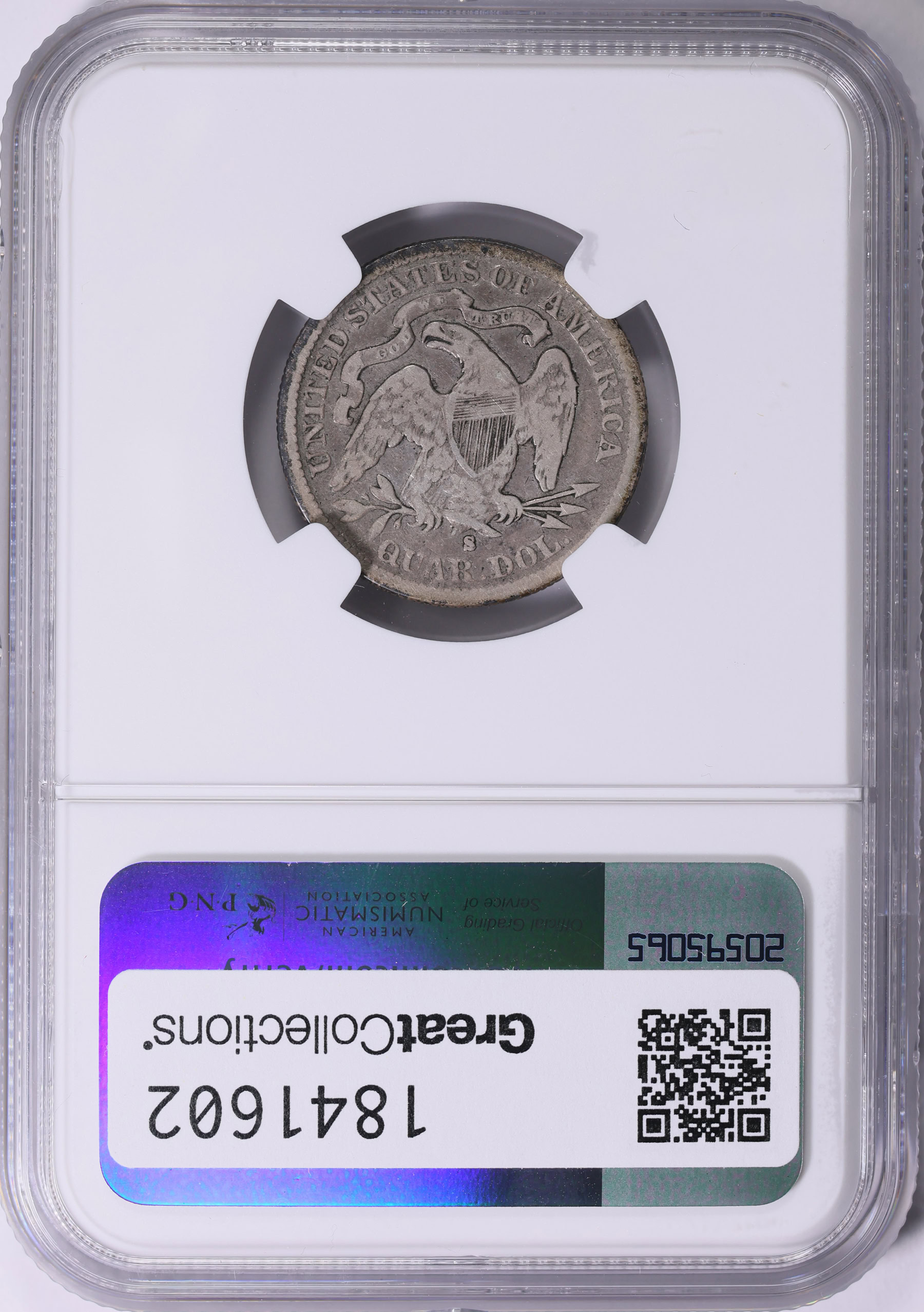 1888-S Seated Liberty Quarter NGC VF-20 (Item 1841602) | GreatCollections Coin Auctions