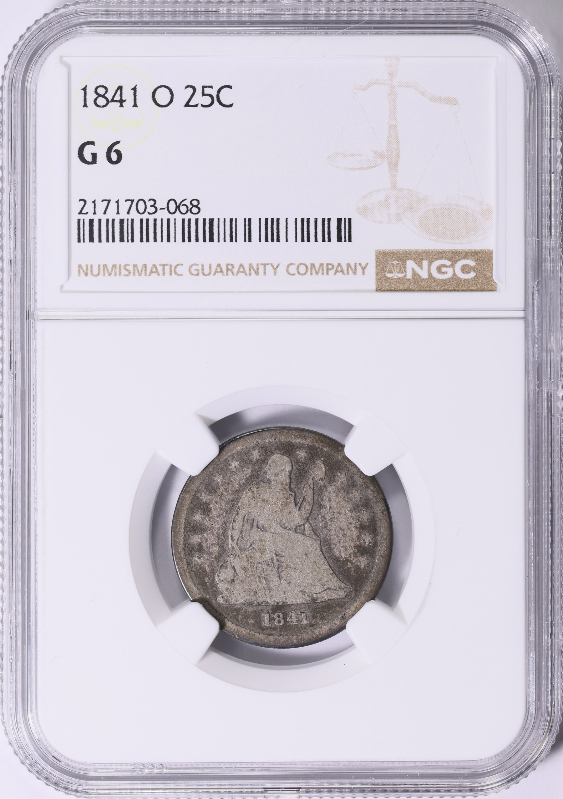 1841-O Seated Liberty Quarter NGC G-06 (Item 1841607) | GreatCollections Coin Auctions