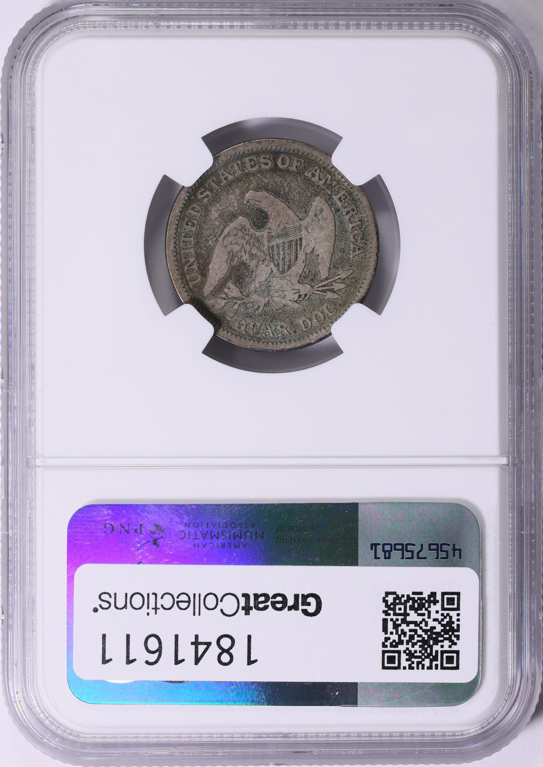 1839 Seated Liberty Quarter No Drapery NGC VG-08 (Item 1841611) | GreatCollections Coin Auctions