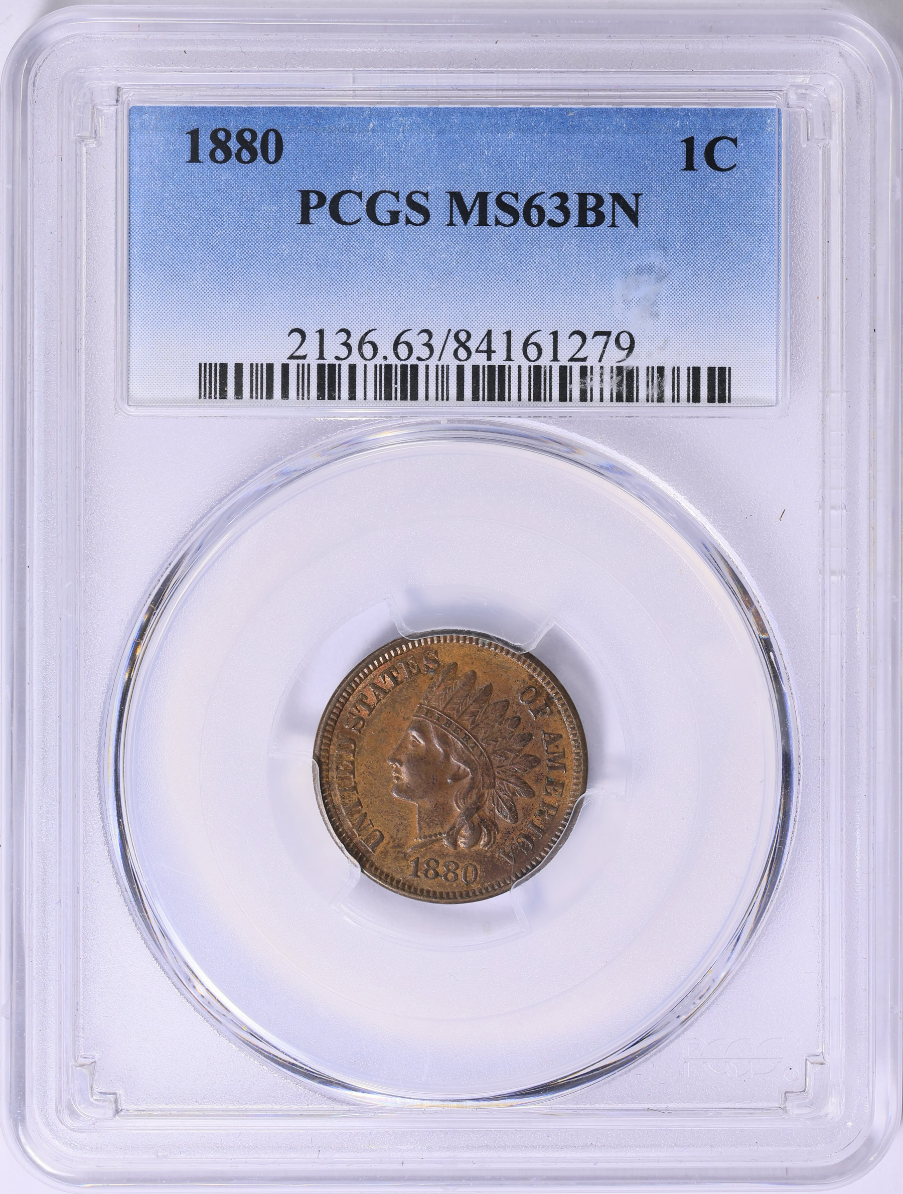 1880 Indian Cent PCGS MS-63 BN (Item 1841759) | GreatCollections Coin Auctions