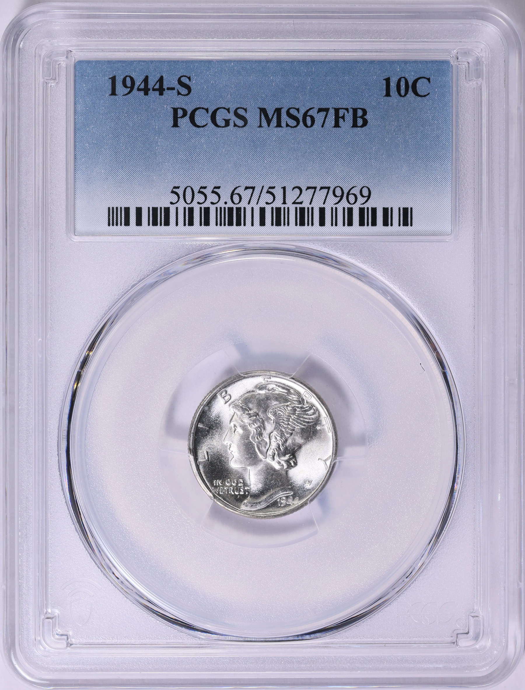 1944-S Mercury Dime PCGS MS-67 FB (Item 1841812) | GreatCollections Coin Auctions
