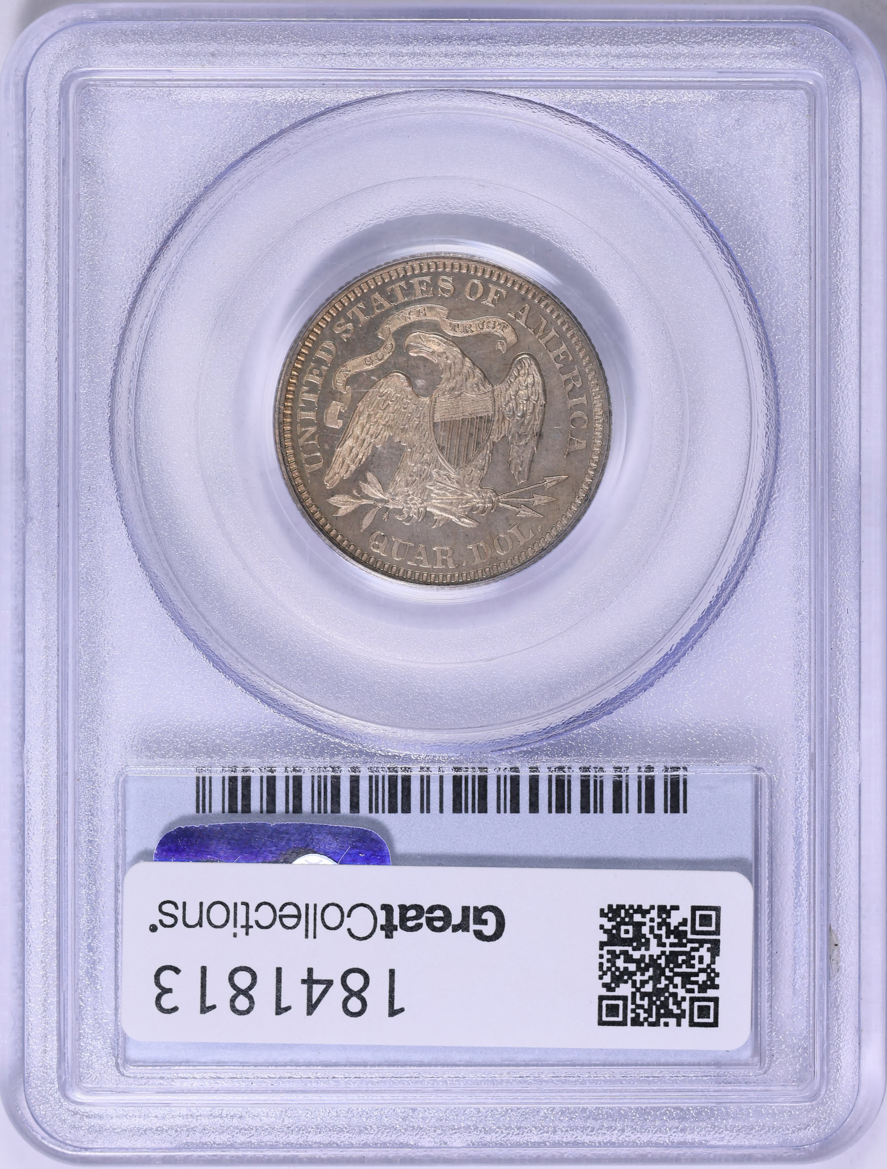 1867 Seated Liberty Quarter PCGS Proof-64 CAMEO (Item 1841813) | GreatCollections Coin Auctions
