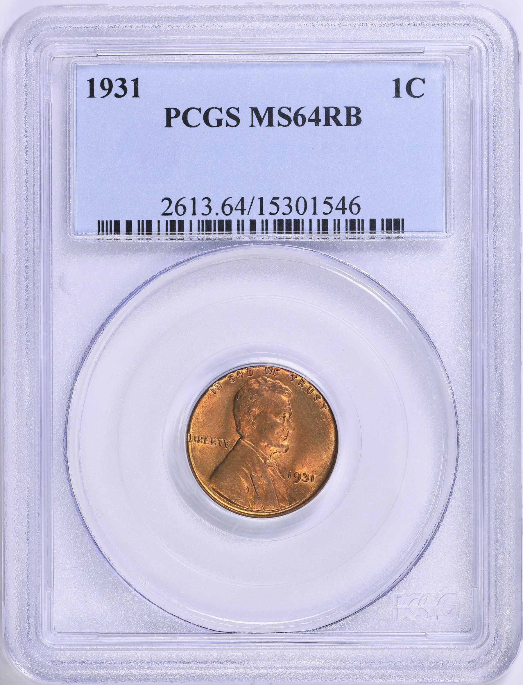 1931 Lincoln Cent PCGS MS-64 RB (Item 1841914) | GreatCollections Coin Auctions