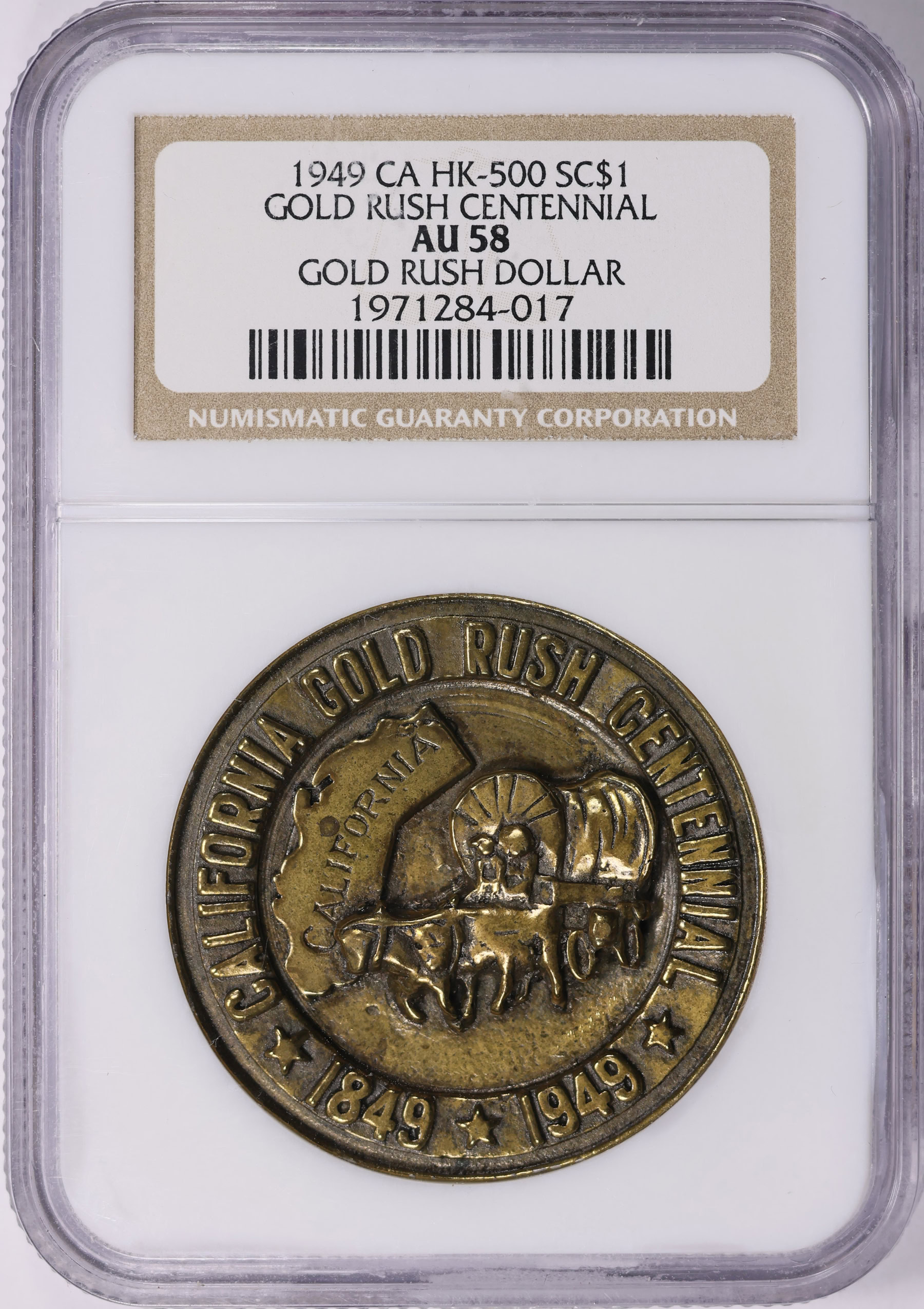 1949 California Gold Rush Centennial So-Called Dollar HK-500 NGC AU-58 ...