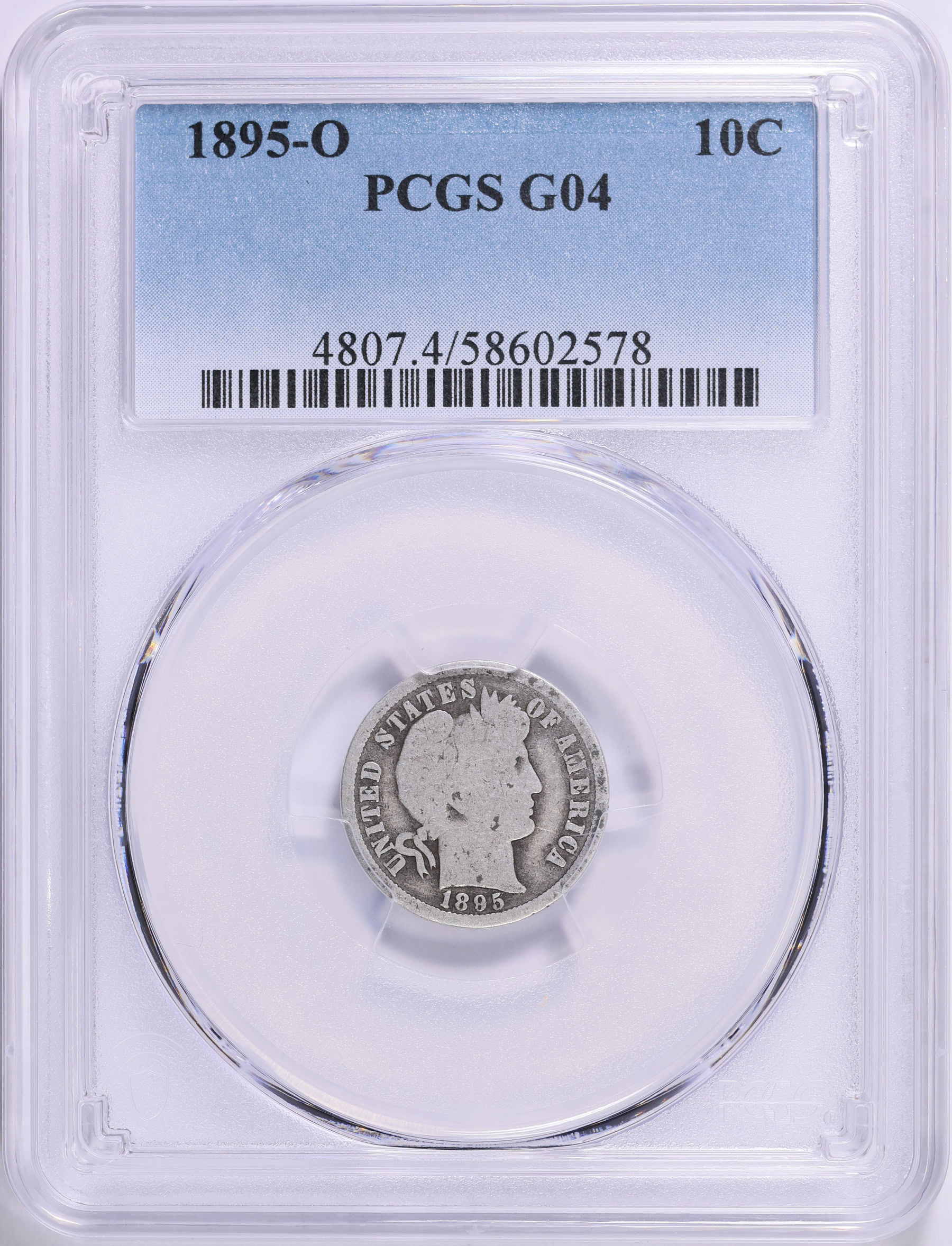 1895-O Barber Dime PCGS G-04 (Item 1842777) | GreatCollections Coin Auctions