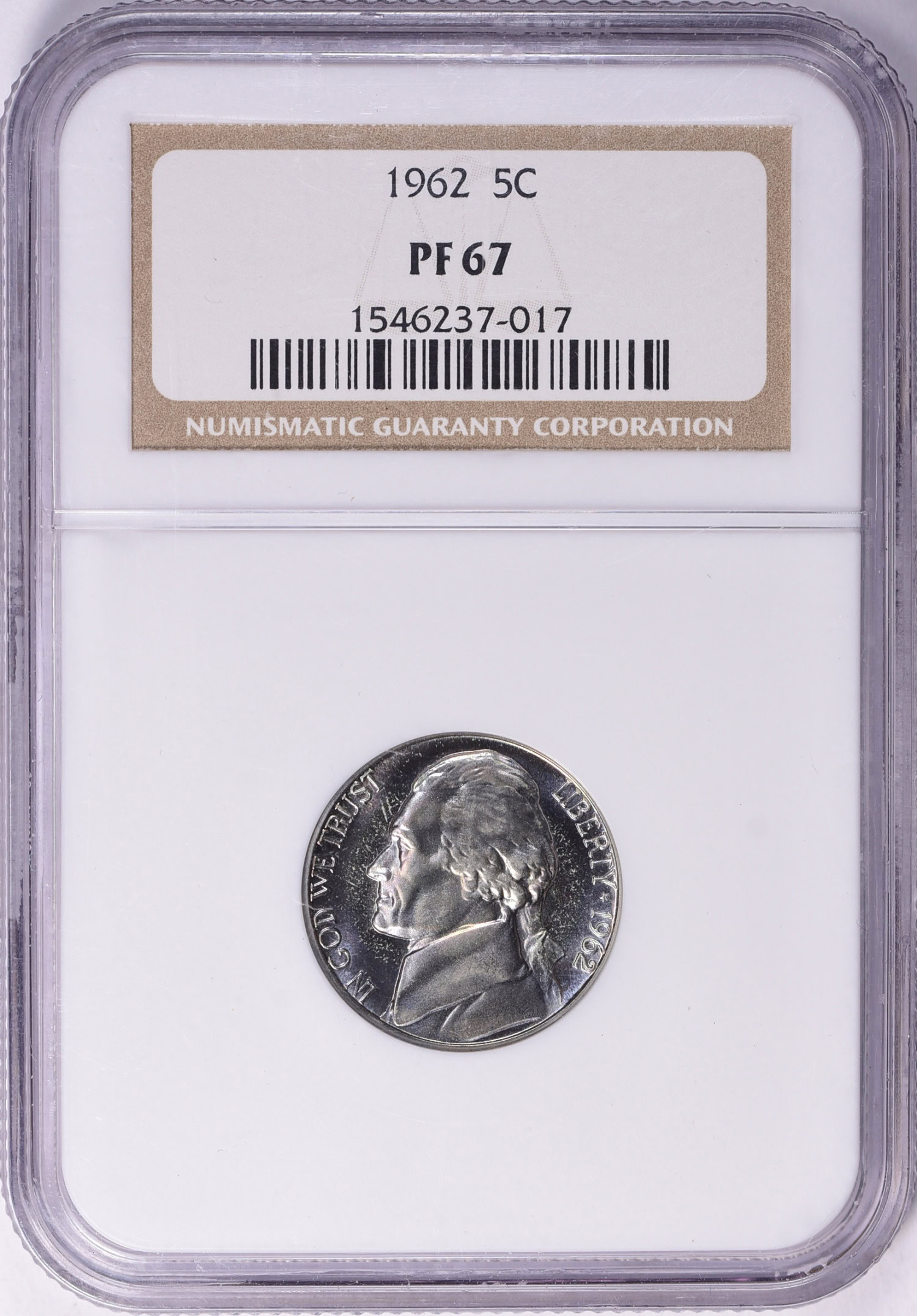 1962 Jefferson Nickel NGC Proof-67 (Toned) (Item 1842803 ...