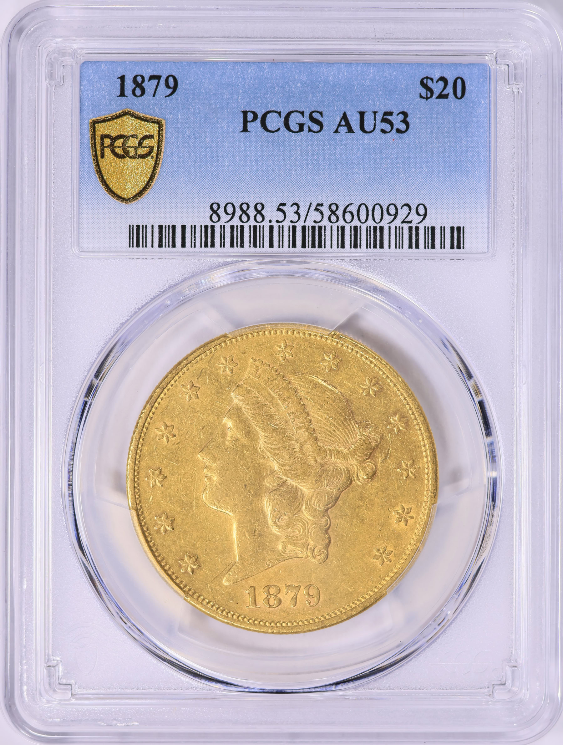 1879 Liberty Gold Double Eagle PCGS AU-53 (Item 1842849) | GreatCollections Coin Auctions