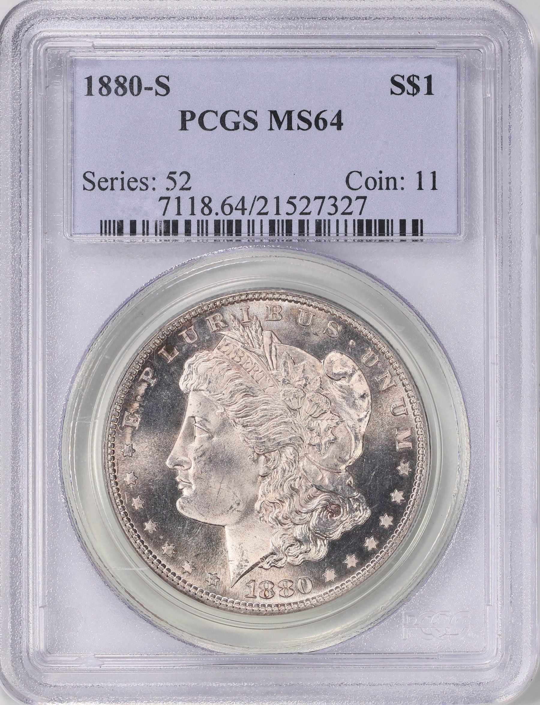 1880-S Morgan Silver Dollar PCGS MS-64 (Item 1842899) | GreatCollections Coin Auctions