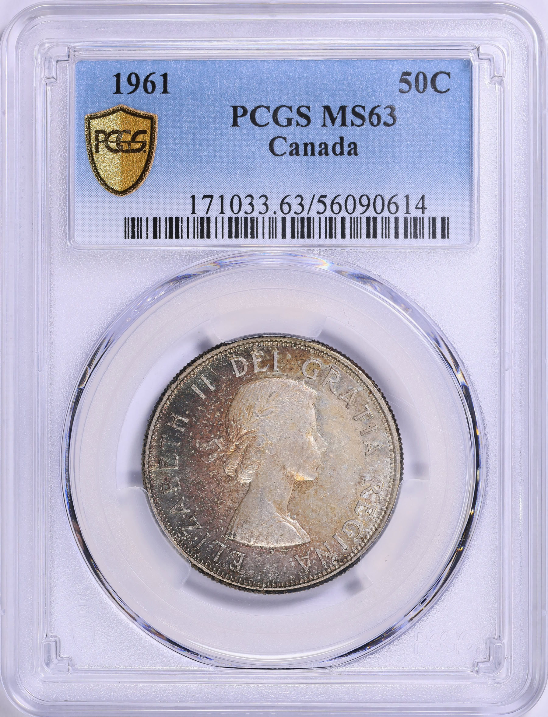 Canada 1961 Silver 50 Cents KM-56 PCGS MS-63 (Toned) (Item 1843053 ...