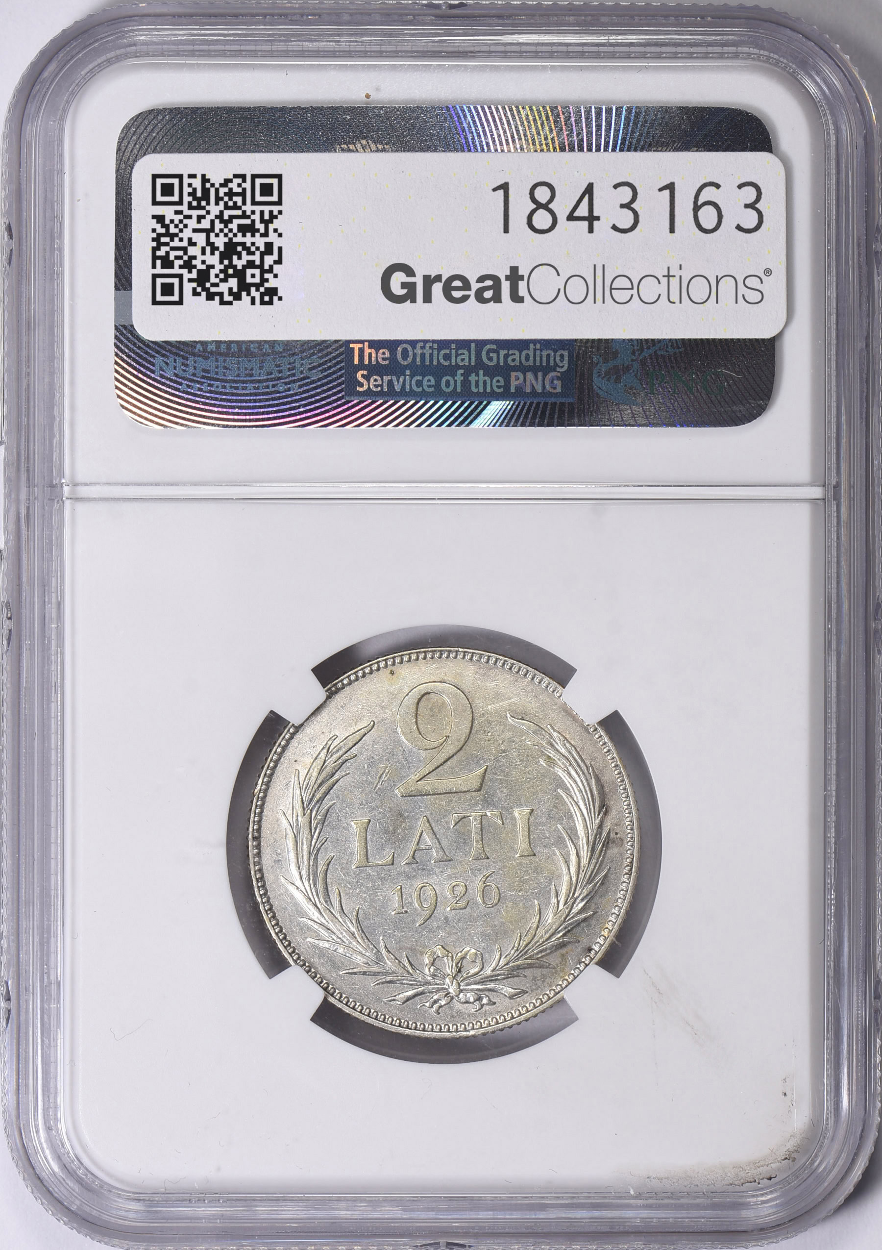 Latvia 1926 Silver 2 Lati KM-8 NGC AU-55 (Item 1843163 ...