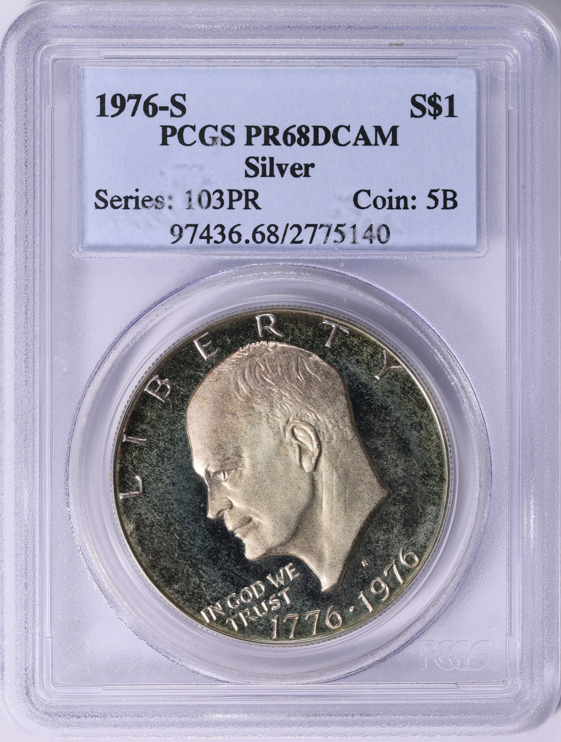1976-S Eisenhower Dollar Silver PCGS Proof-68 DCAM (Item 1843275) | GreatCollections Coin Auctions