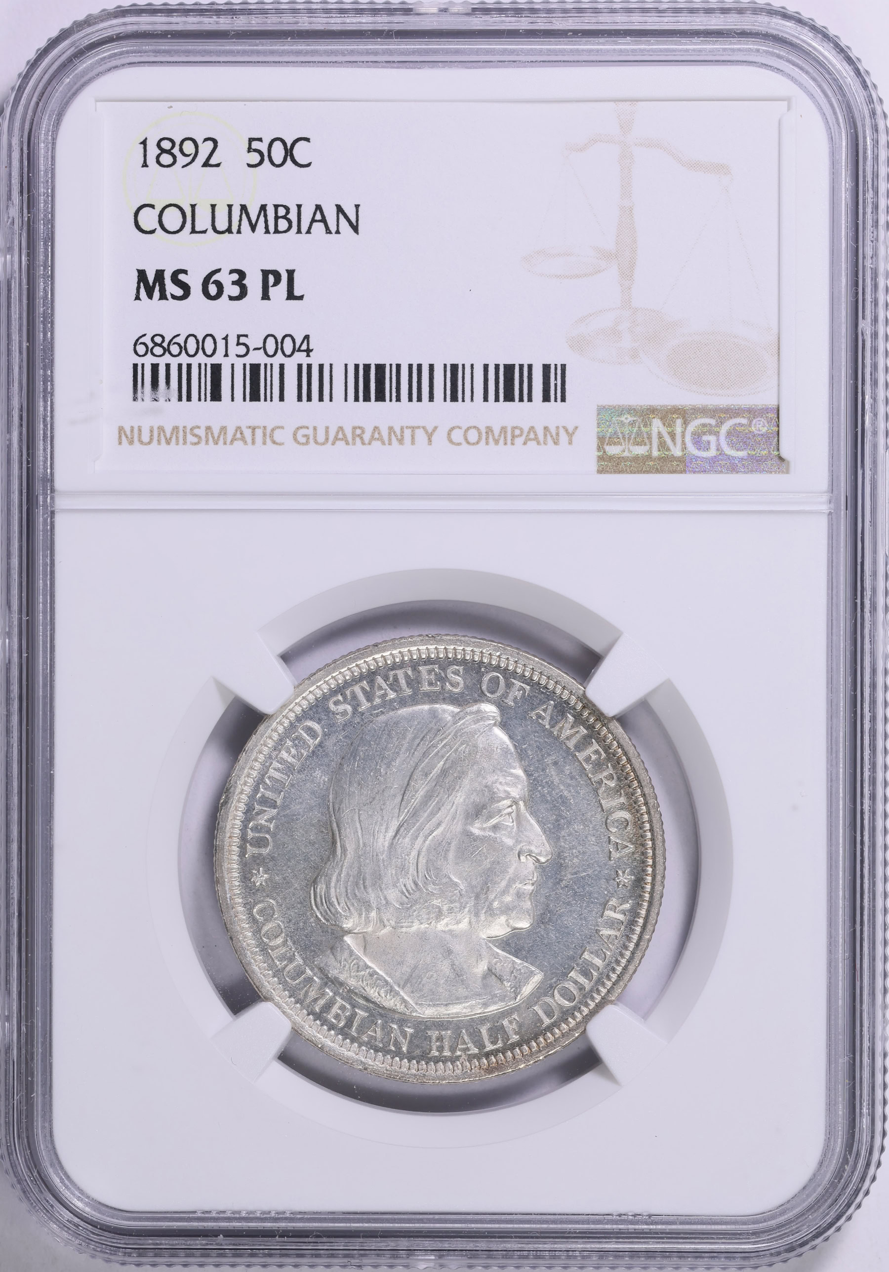 1892 World Columbian Exposition Half Dollar NGC MS-63 PL (Item 1843292 ...